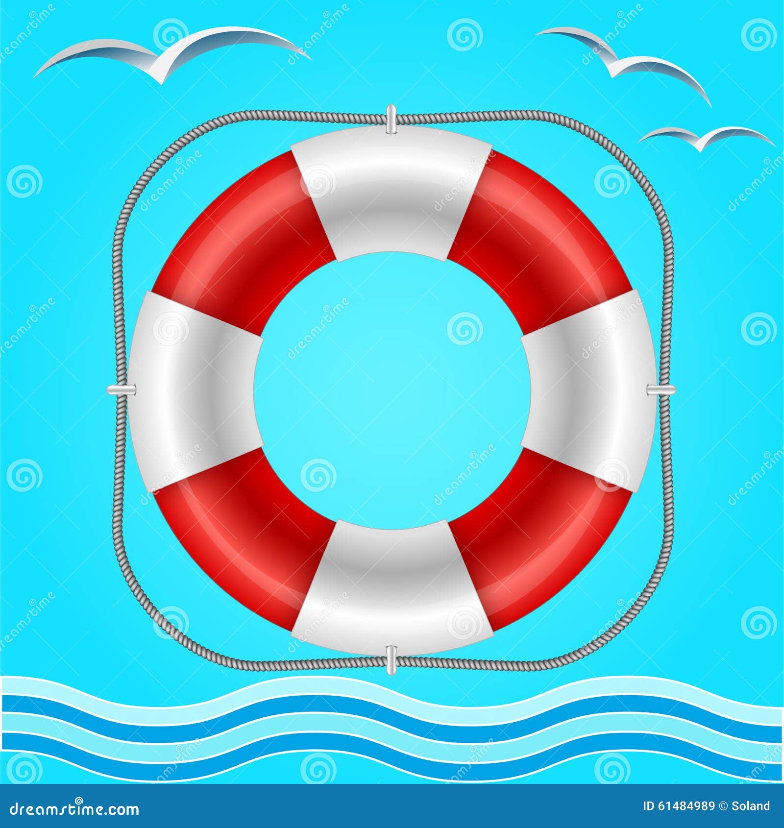 Rescue Circle for Help in Water Stock Vector - Illustration of circle ...