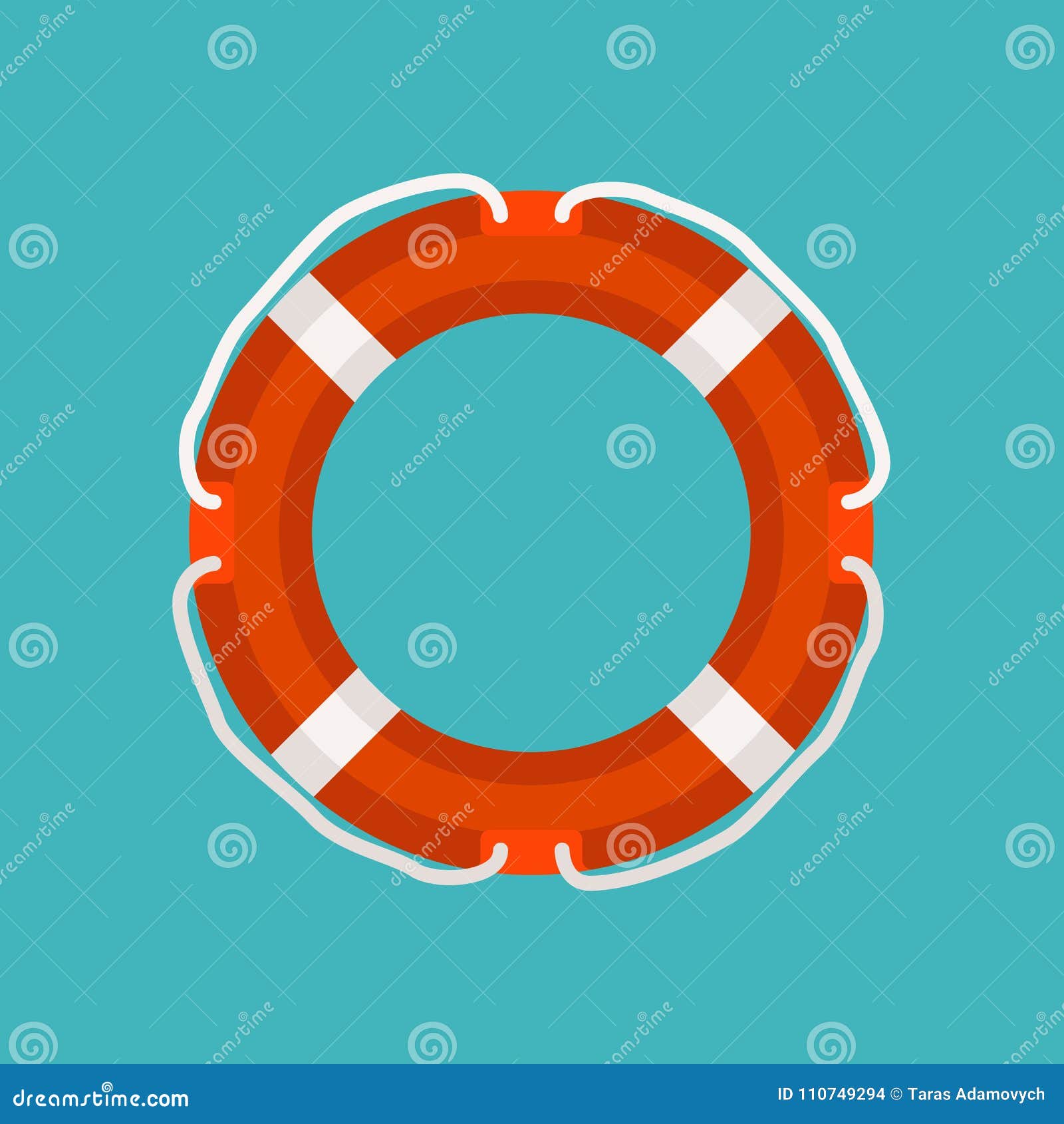 Rescue Circle Vector Illustration Flat Style Front Stock Vector ...