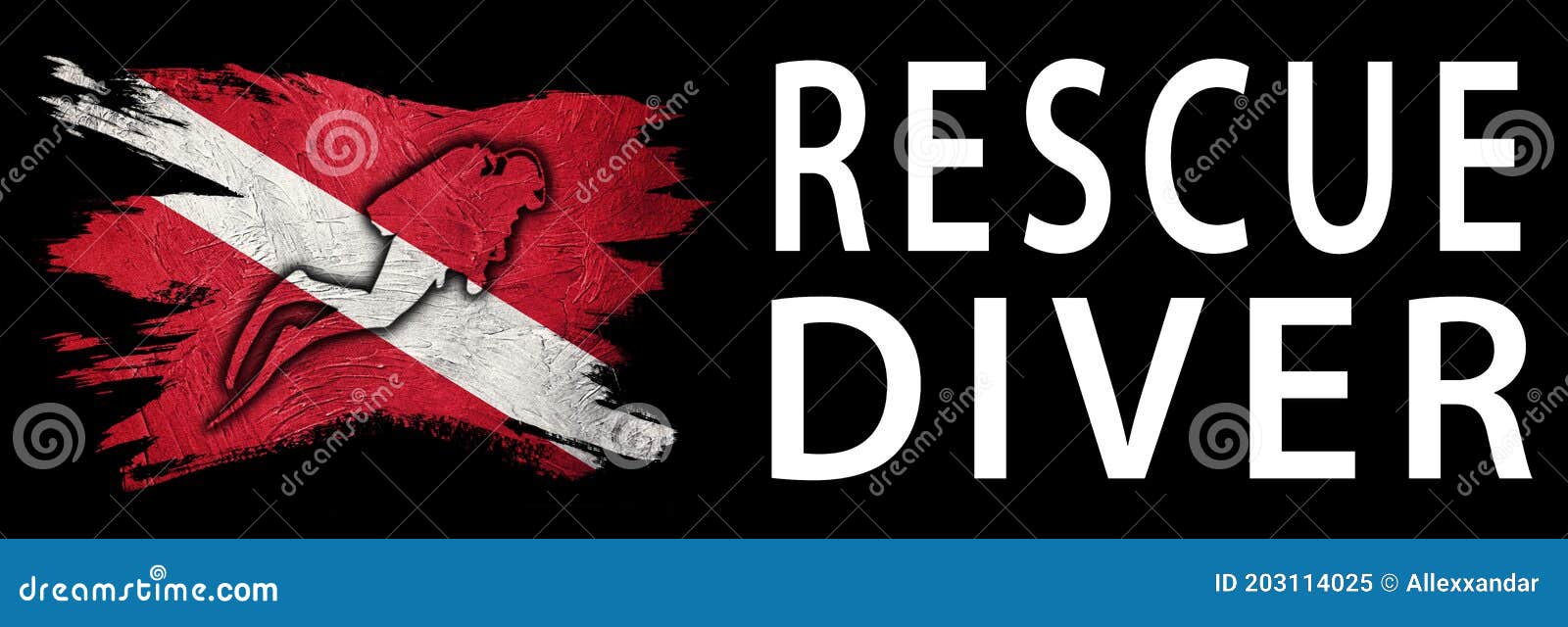 Rescue Diver, Diver Down Flag, Scuba Flag Stock Image - Image of white ...