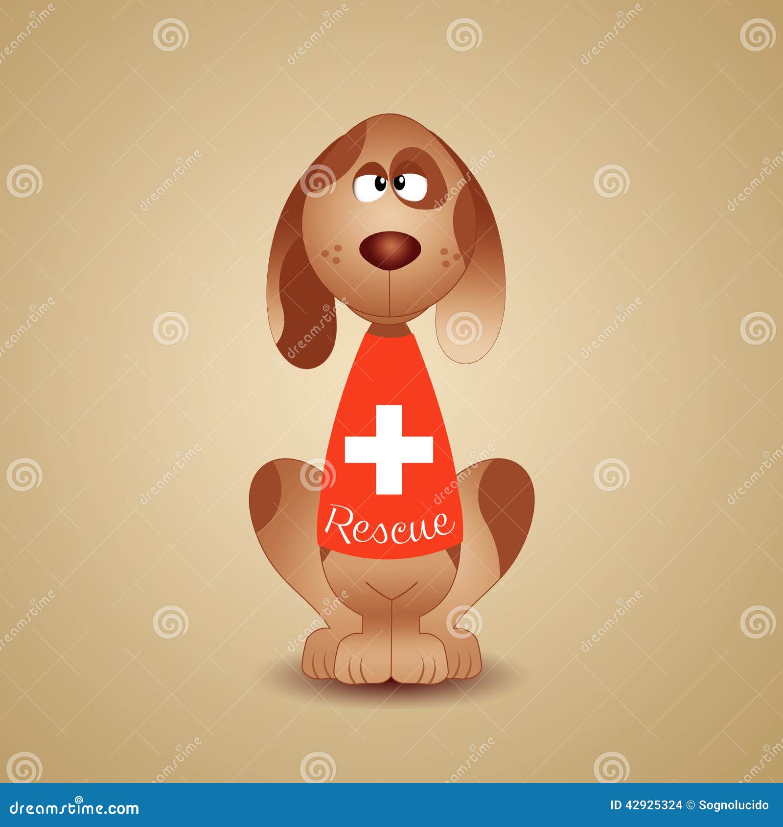 Rescue dog stock illustration. Illustration of funny - 42925324