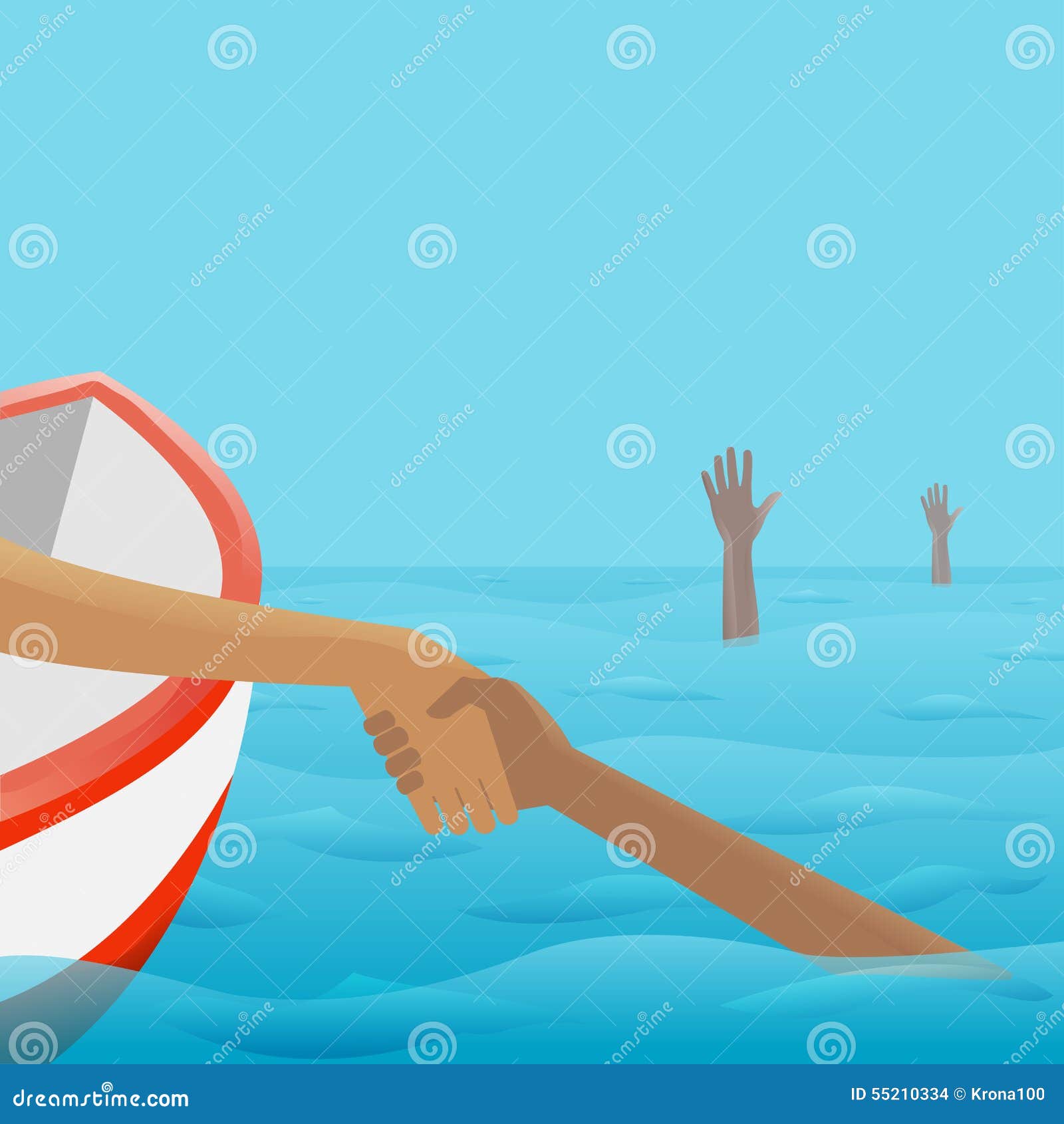 Rescue of Drowning 2 stock vector. Illustration of risk - 55210334