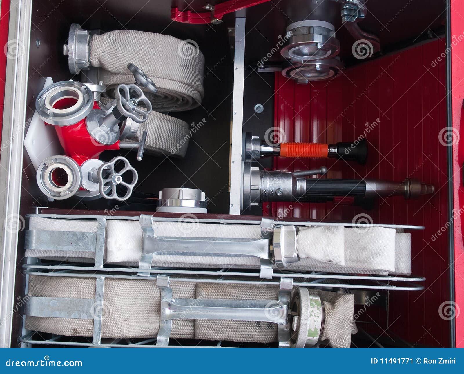 Rescue Fire Truck Equipment Stock Image - Image of hose, compressor ...