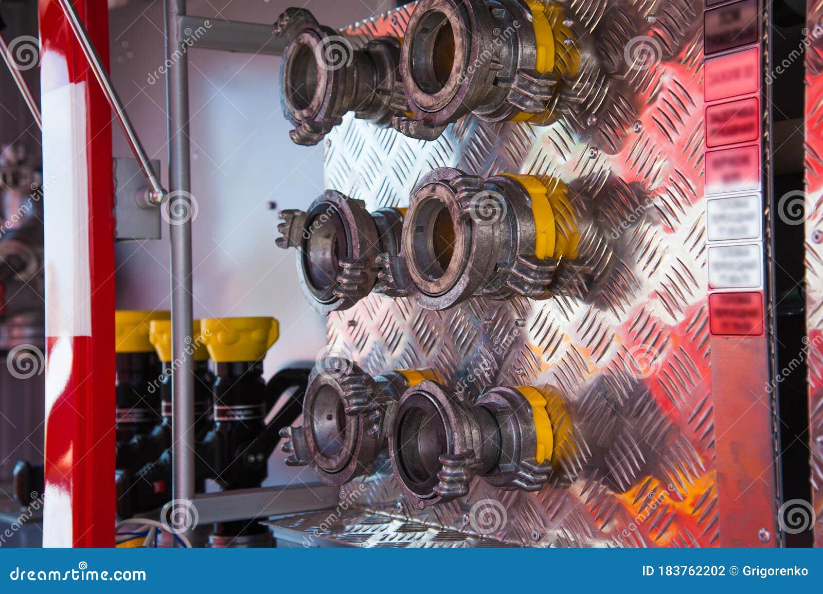 Rescue Fire Truck Equipment Stock Photo - Image of brigade, water ...