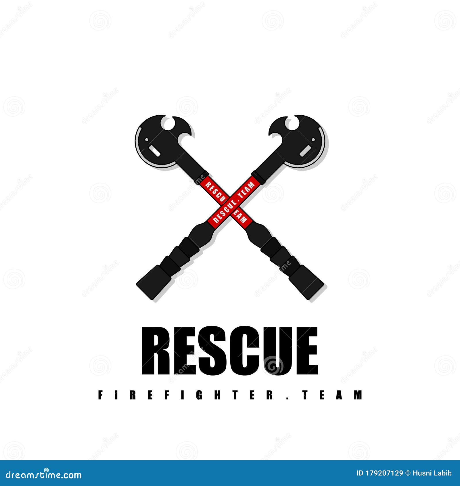 Rescue or Firefighter Team Design Stock Vector - Illustration of fire ...