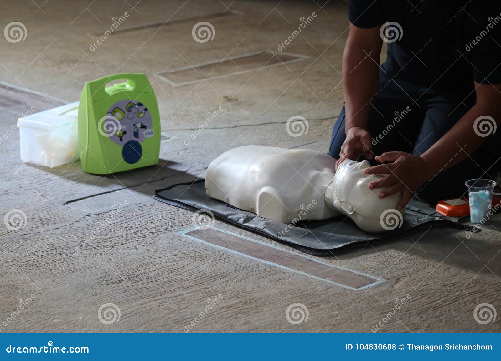 Rescue and First Aids Training CPR and AED Stock Photo - Image of ...