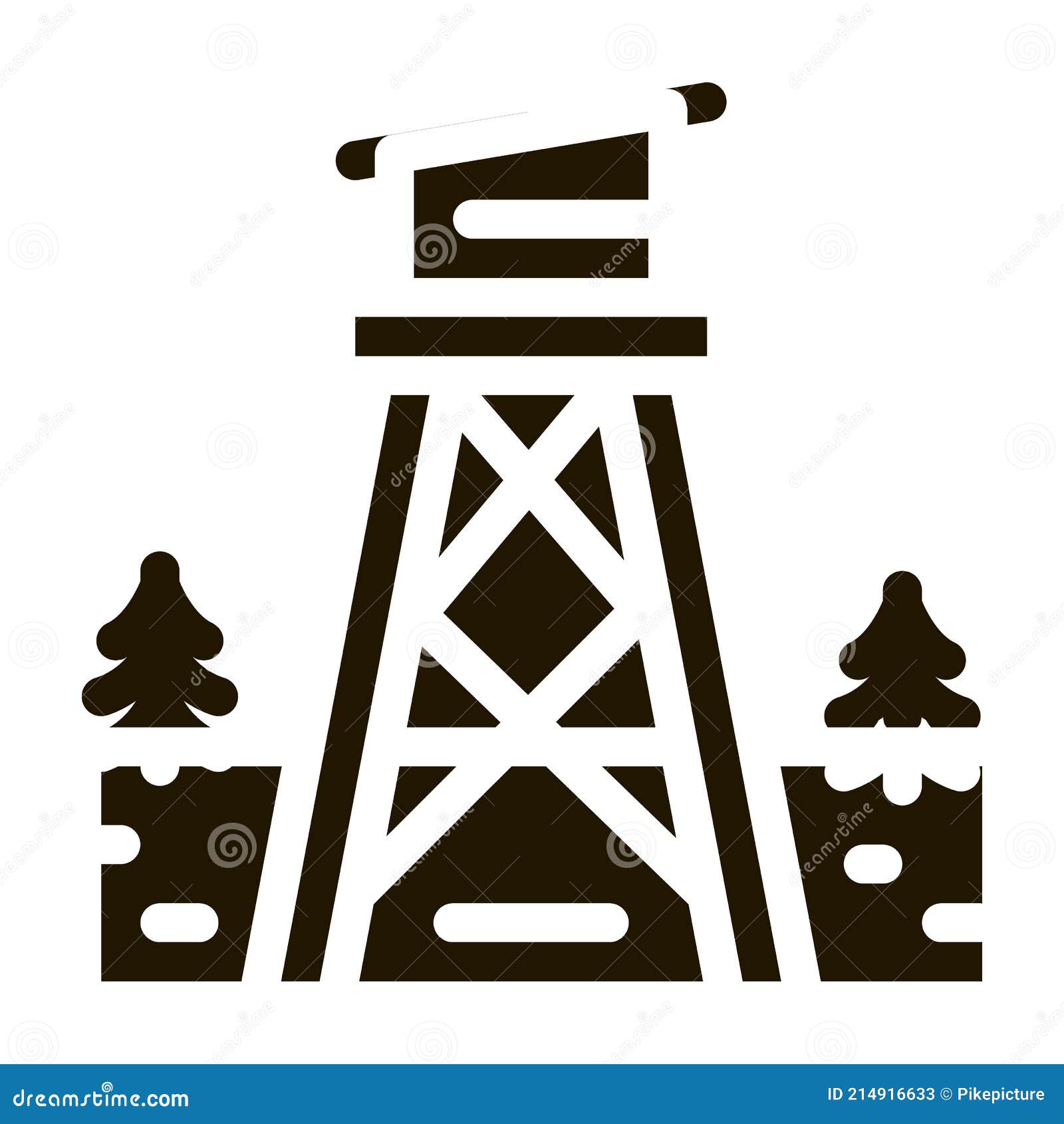 Forest Tower: A Chiaroscuro Illustration With Angular Figures ...