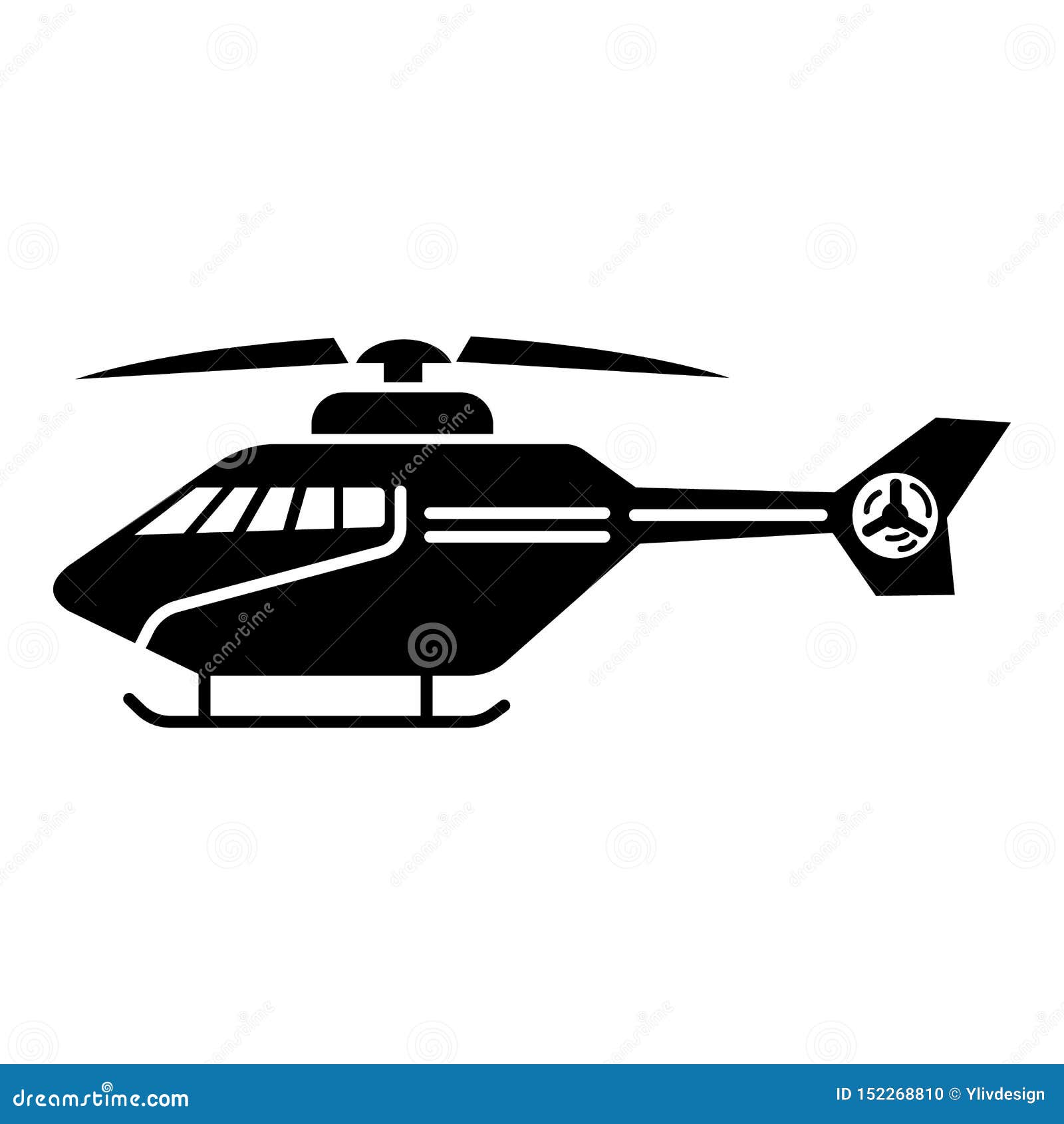 Rescue Helicopter Icon, Simple Style Stock Vector - Illustration of ...