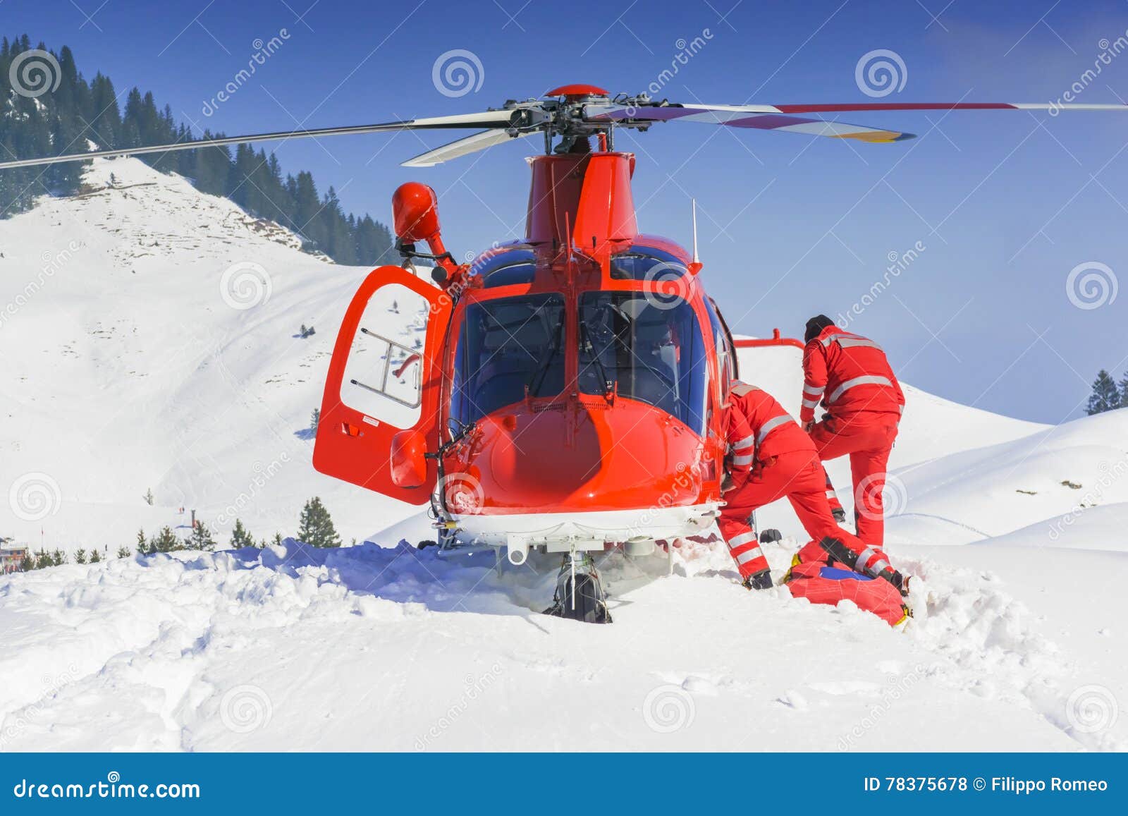 Rescue Helicopter Team Landed Editorial Stock Photo - Image of rescue ...