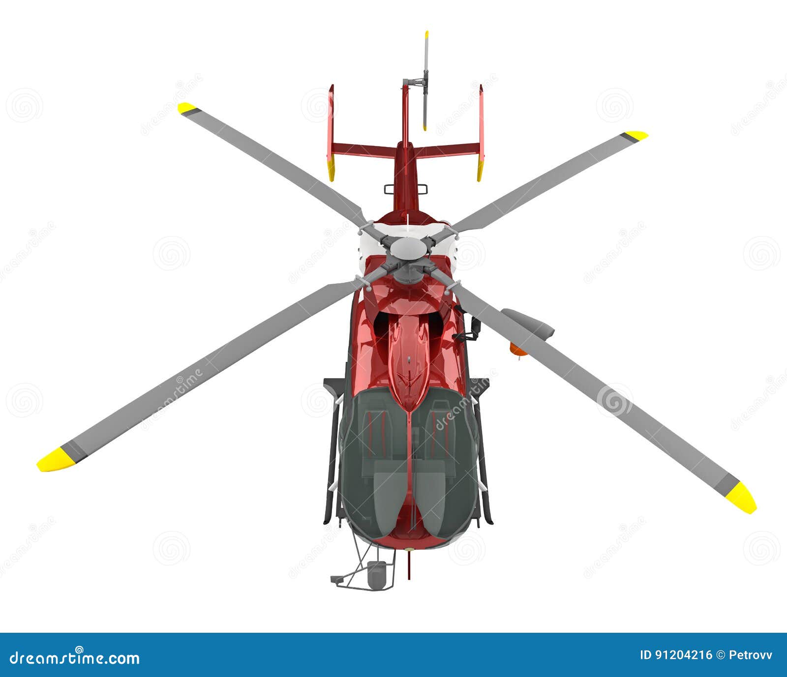 Helicopter Top View Isolated On White Royalty-Free Stock Photography ...