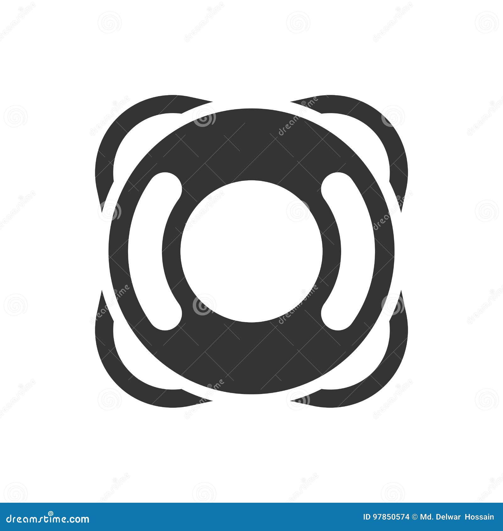 Rescue icon stock vector. Illustration of lifeguard, vector - 97850574