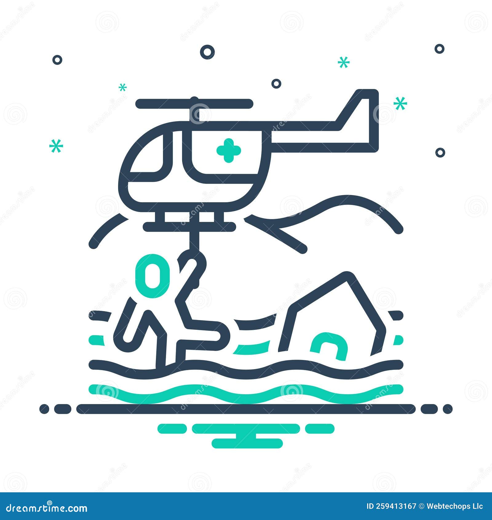 Mix Icon for Rescue, Save and Emergency Stock Vector - Illustration of ...