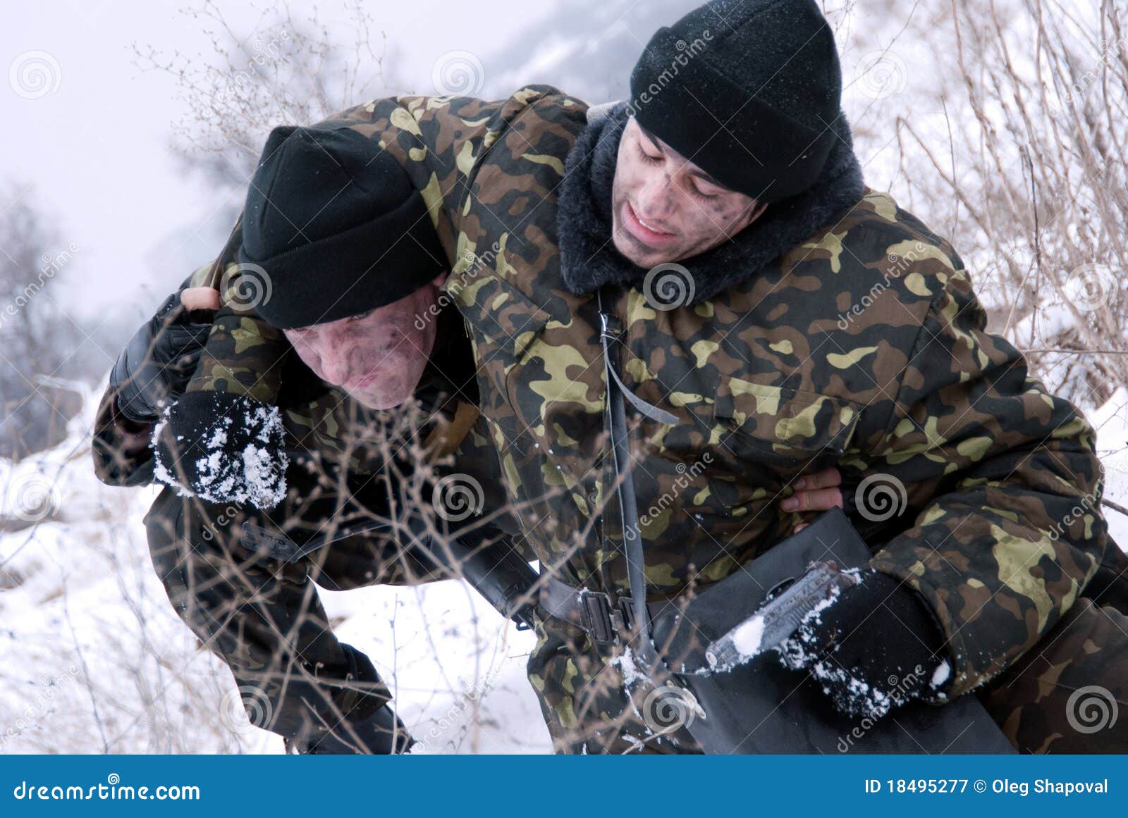 Rescue of Injured of Soldier Stock Image - Image of marines, action ...