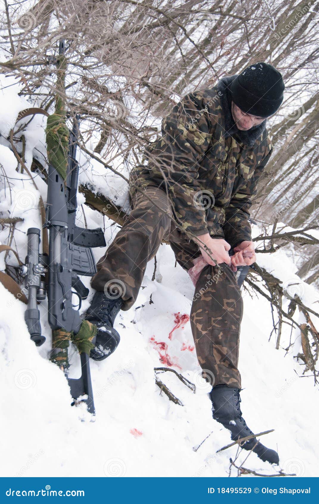 Rescue of Injured of Soldier Stock Image - Image of russian, sitting ...