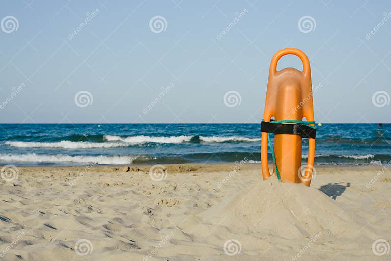 Rescue Lifeguard Float on a Beach on the Sand Stock Photo - Image of ...