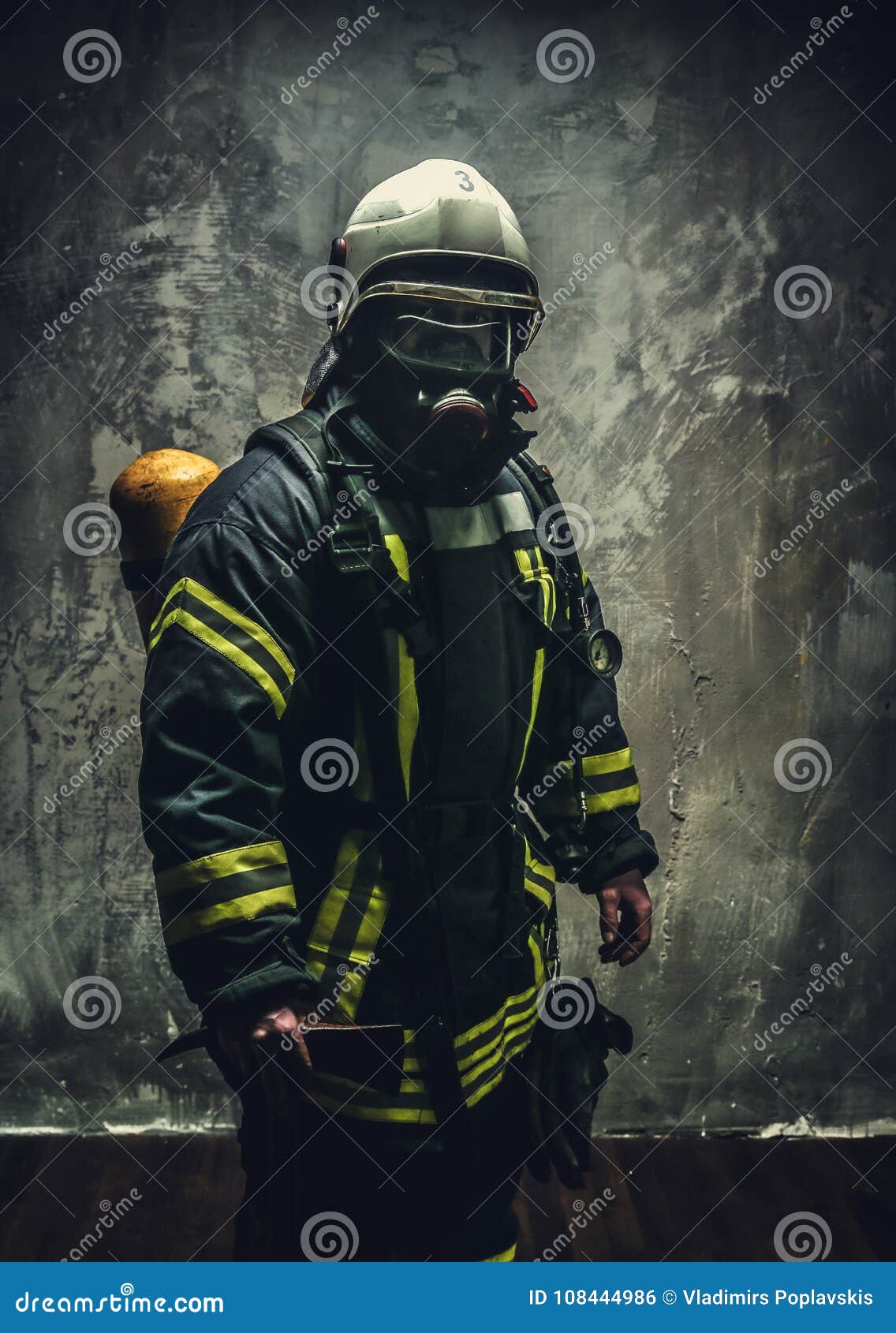 Rescue Man in Firefighter Uniform. Stock Photo - Image of emergency ...