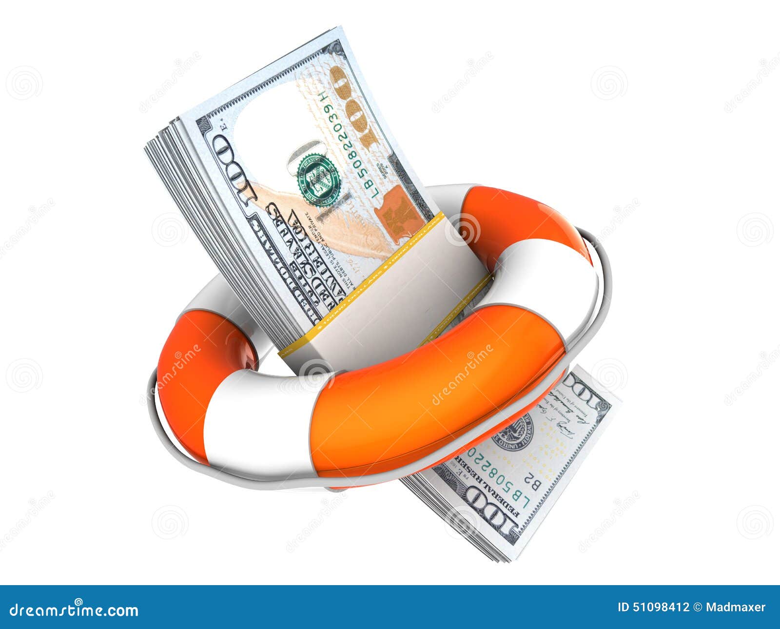 Rescue money stock illustration. Illustration of bank - 51098412
