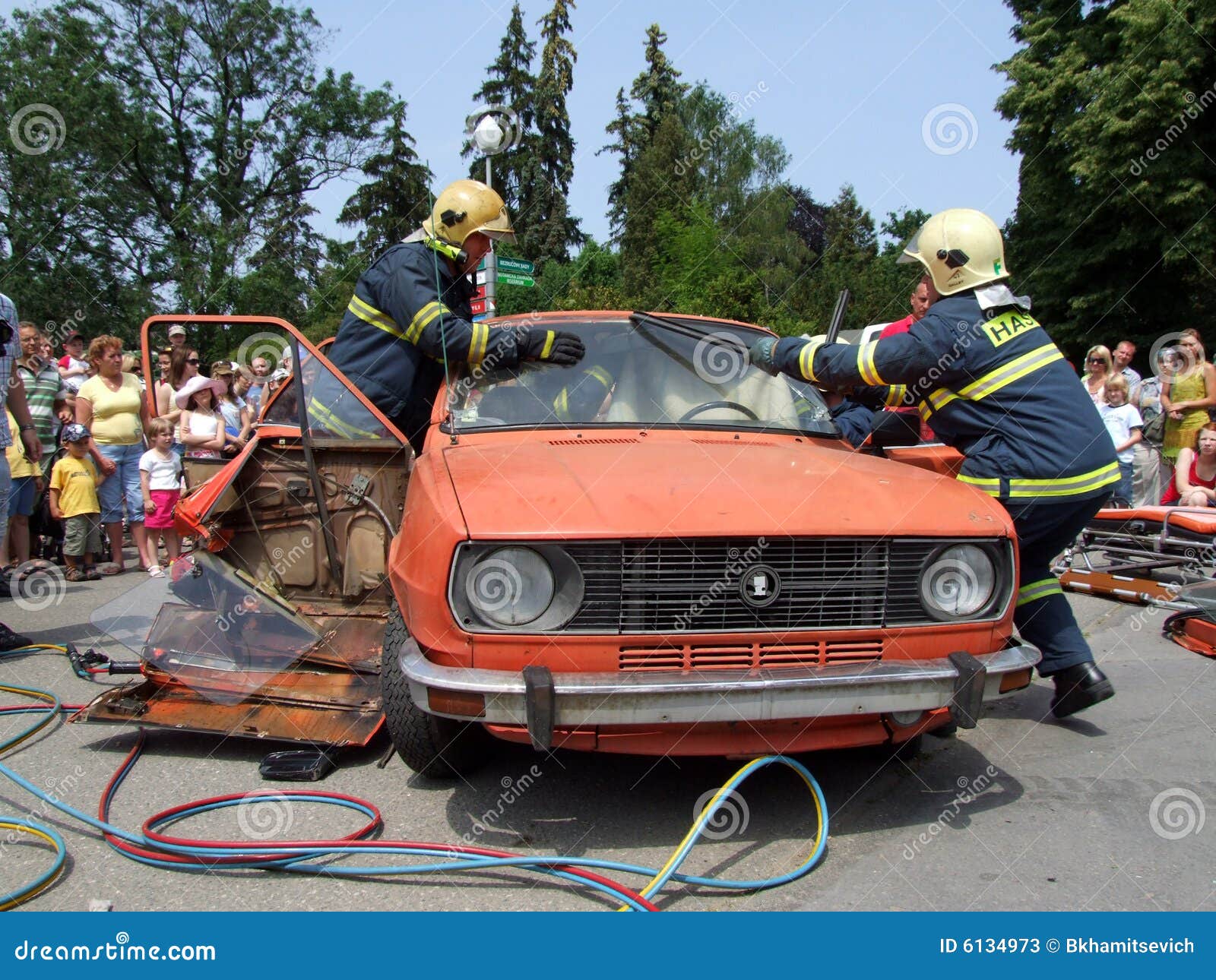Rescue Operation at Autoaccident Editorial Stock Photo - Image of ...