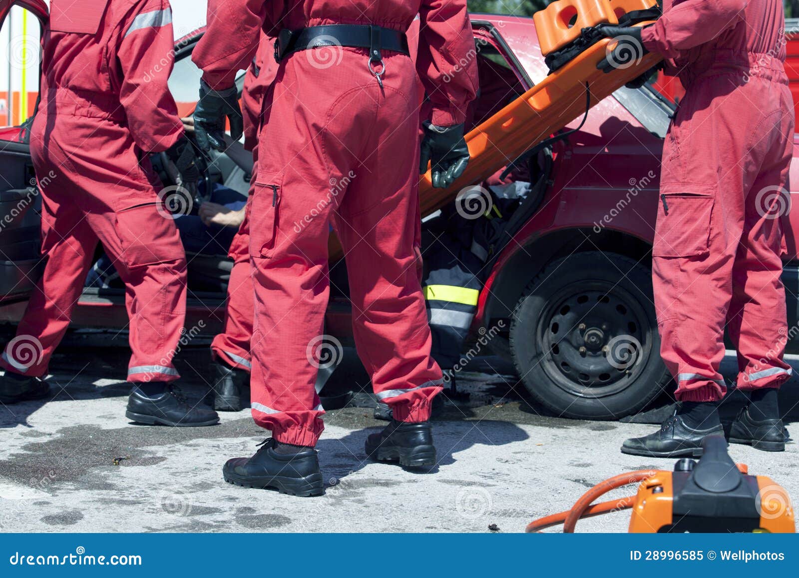 Rescue Operation after a Car Crash Stock Image - Image of paramedic ...