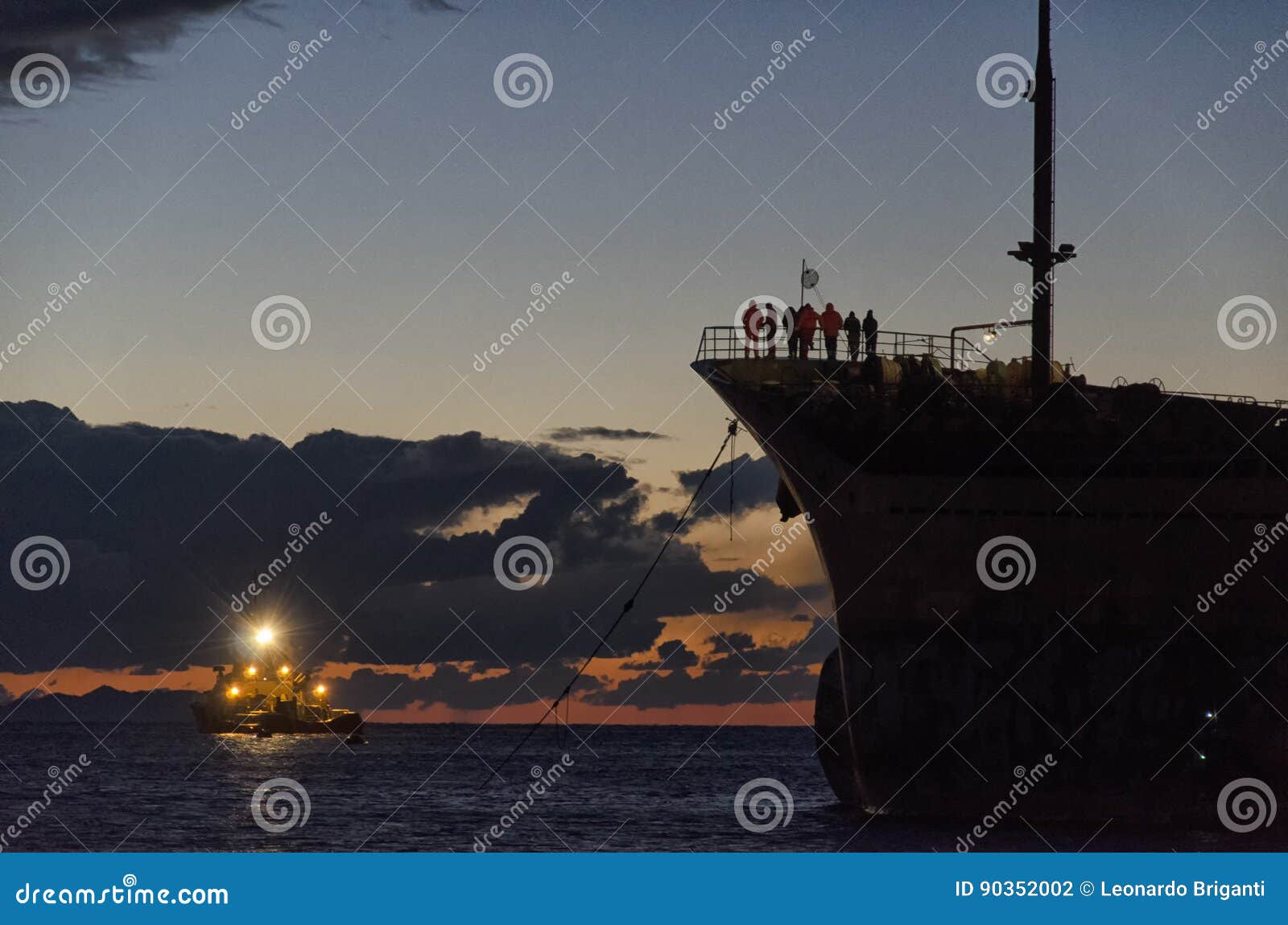Rescue Operations of a Stranded Cargo Ship Stock Photo - Image of ...