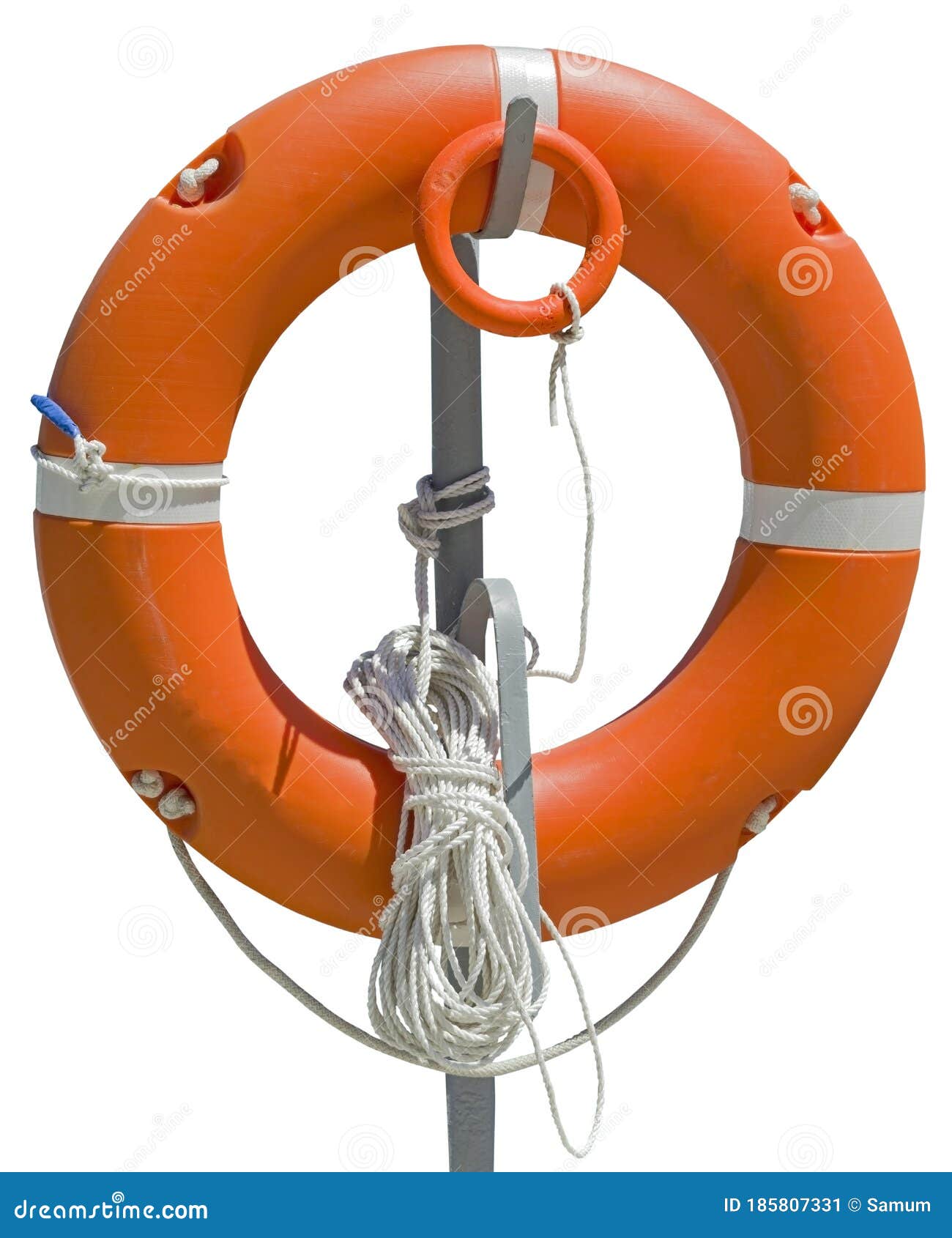 Rescue ring on white stock image. Image of assistance - 185807331