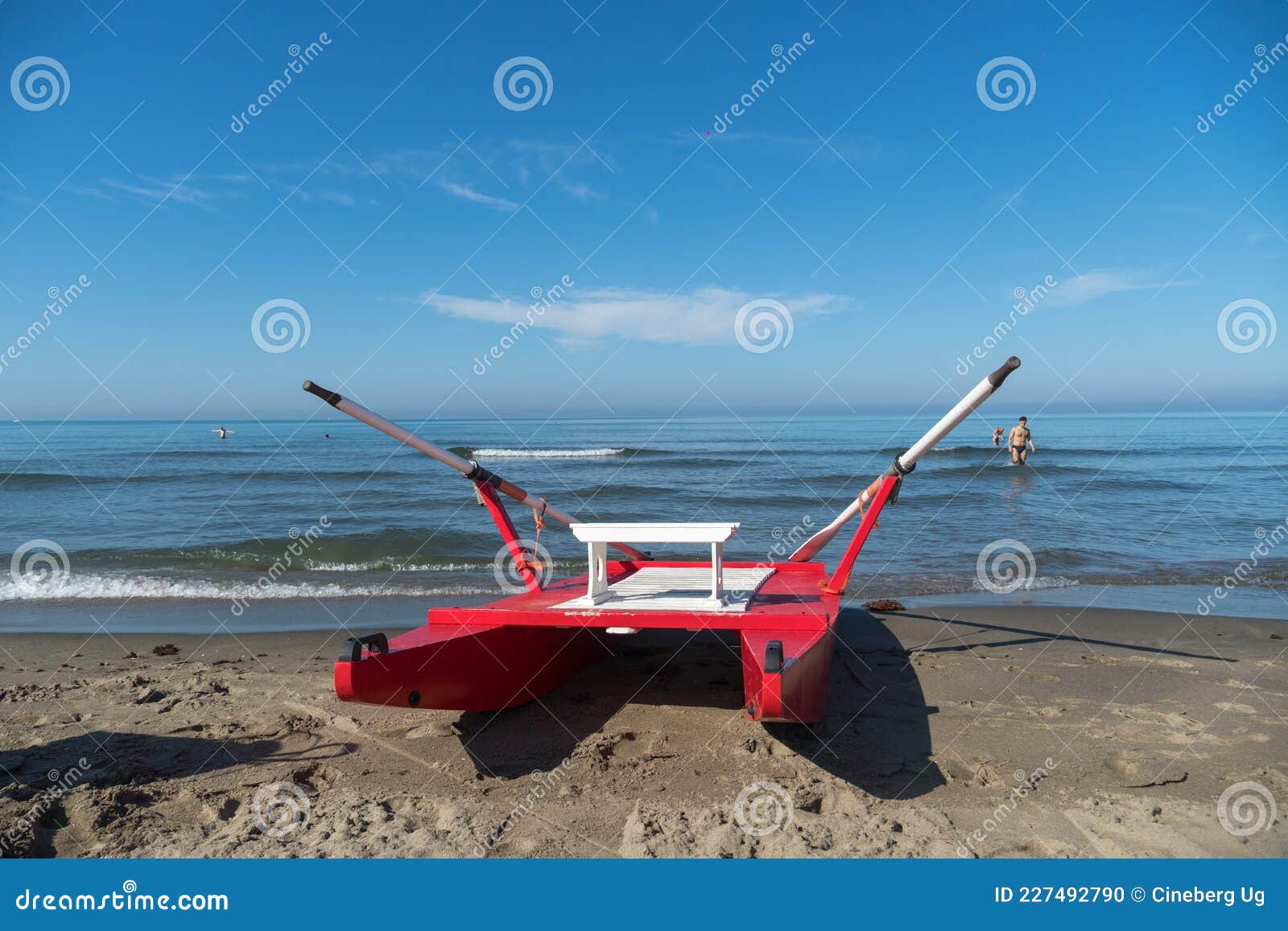 Rescue rowing catamaran stock photo. Image of safe, salvation - 227492790