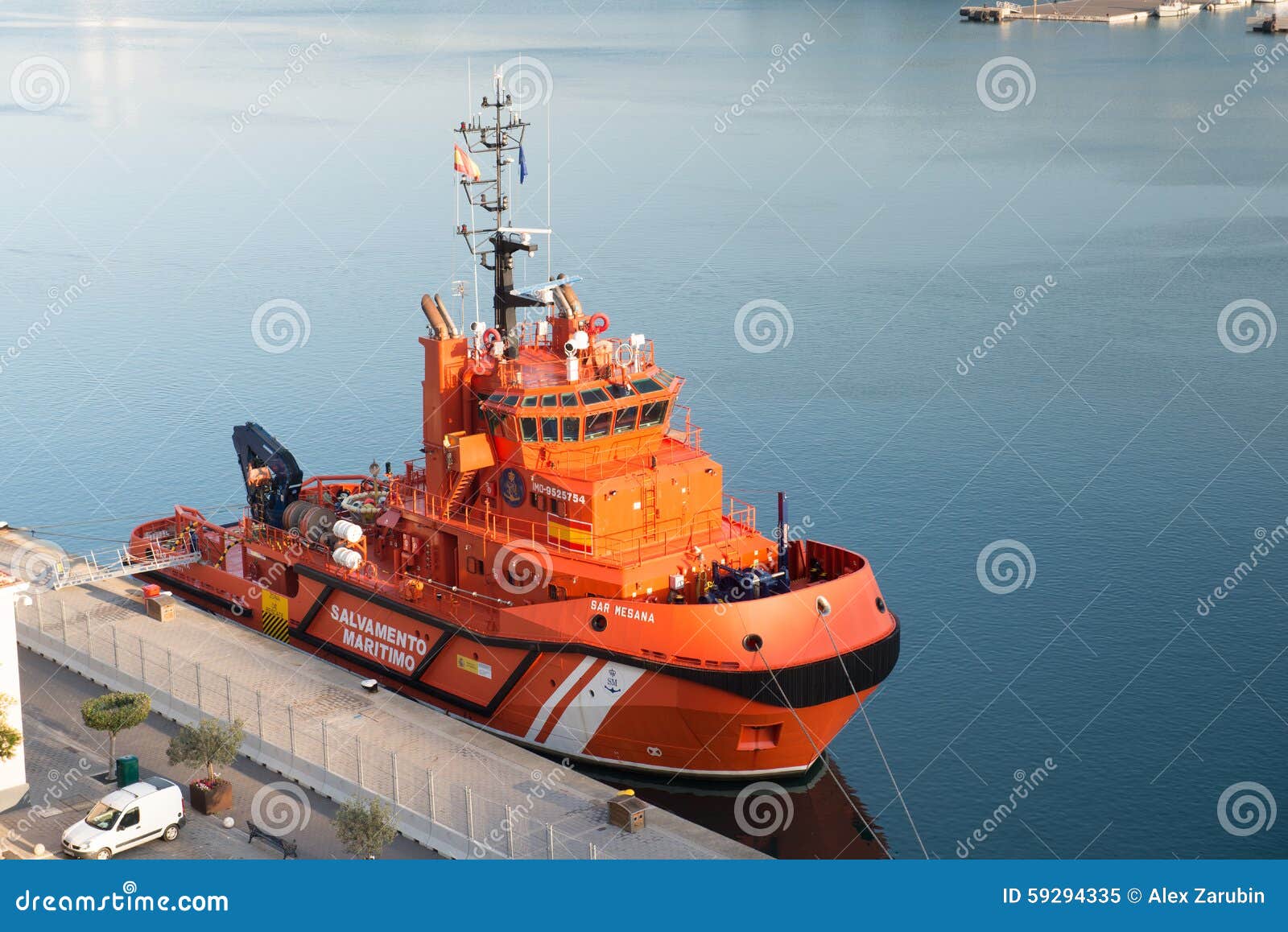 Rescue Ship in the Port of Mahon Editorial Image - Image of nature ...