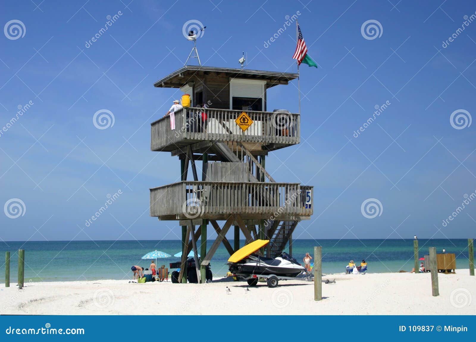 Rescue Station stock image. Image of gulf, safety, people - 109837