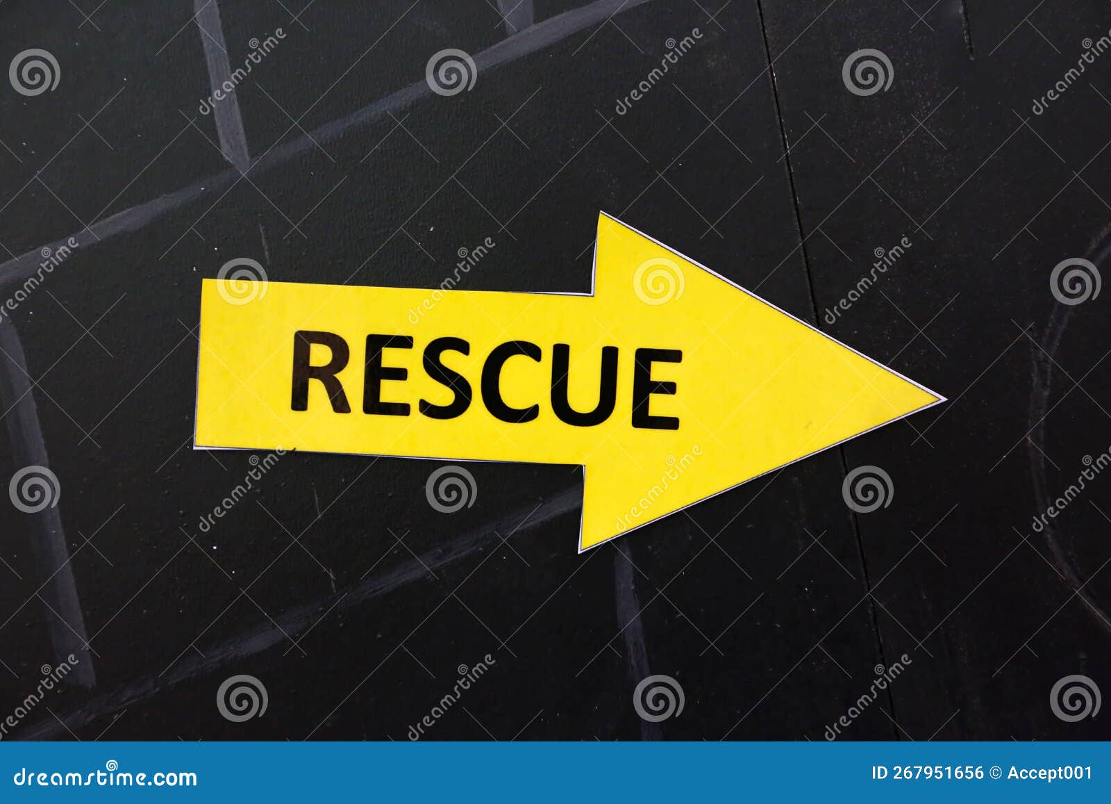 Rescue Warning Arrow. Danger Sign Stock Photo - Image of area, message ...