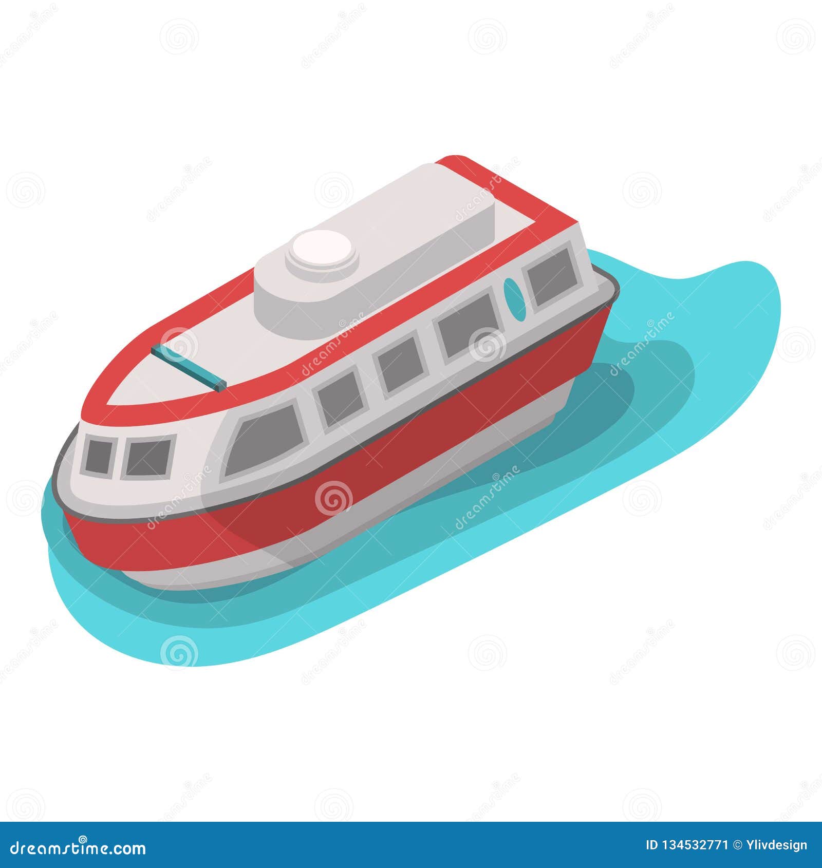 Rescue Water Boat Icon, Isometric Style Stock Vector - Illustration of ...