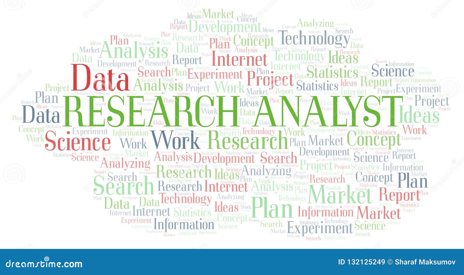 Research Analyst Word Cloud Stock Illustration - Illustration of cloud ...