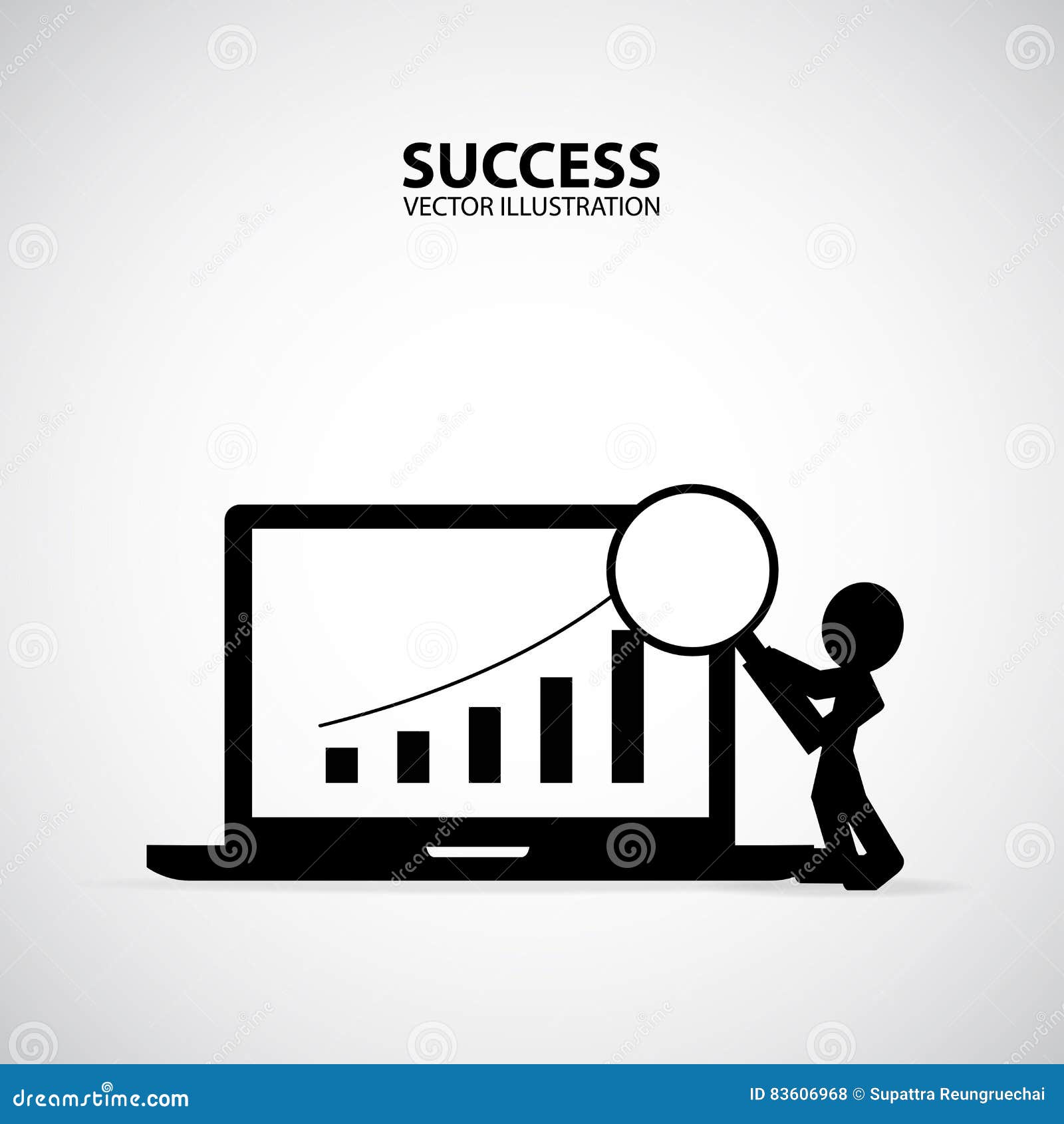 Research and Analytics. Silhouette Graphic Design. Success Concept ...