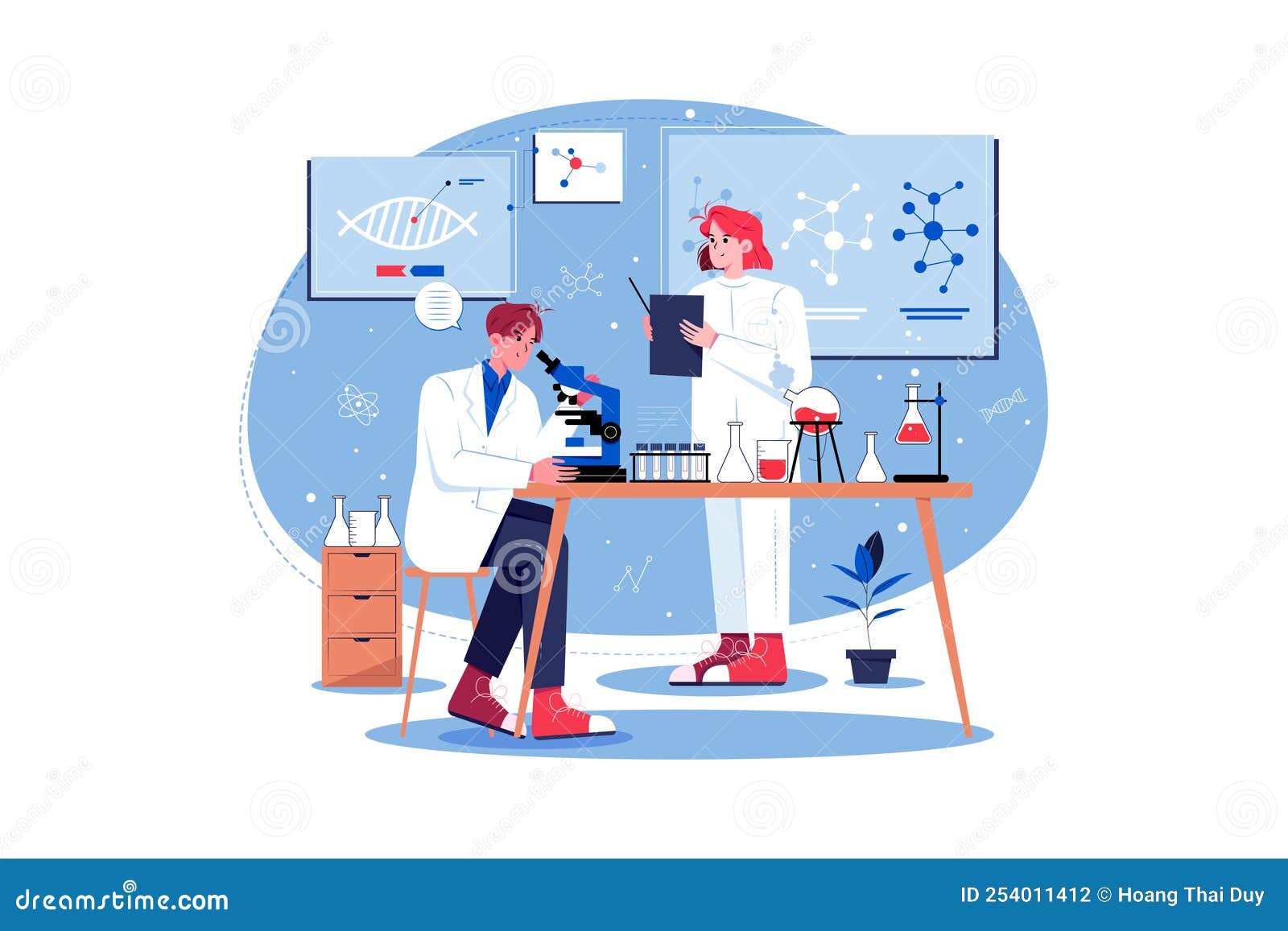 Research Assistant Illustration Concept on White Background Stock ...