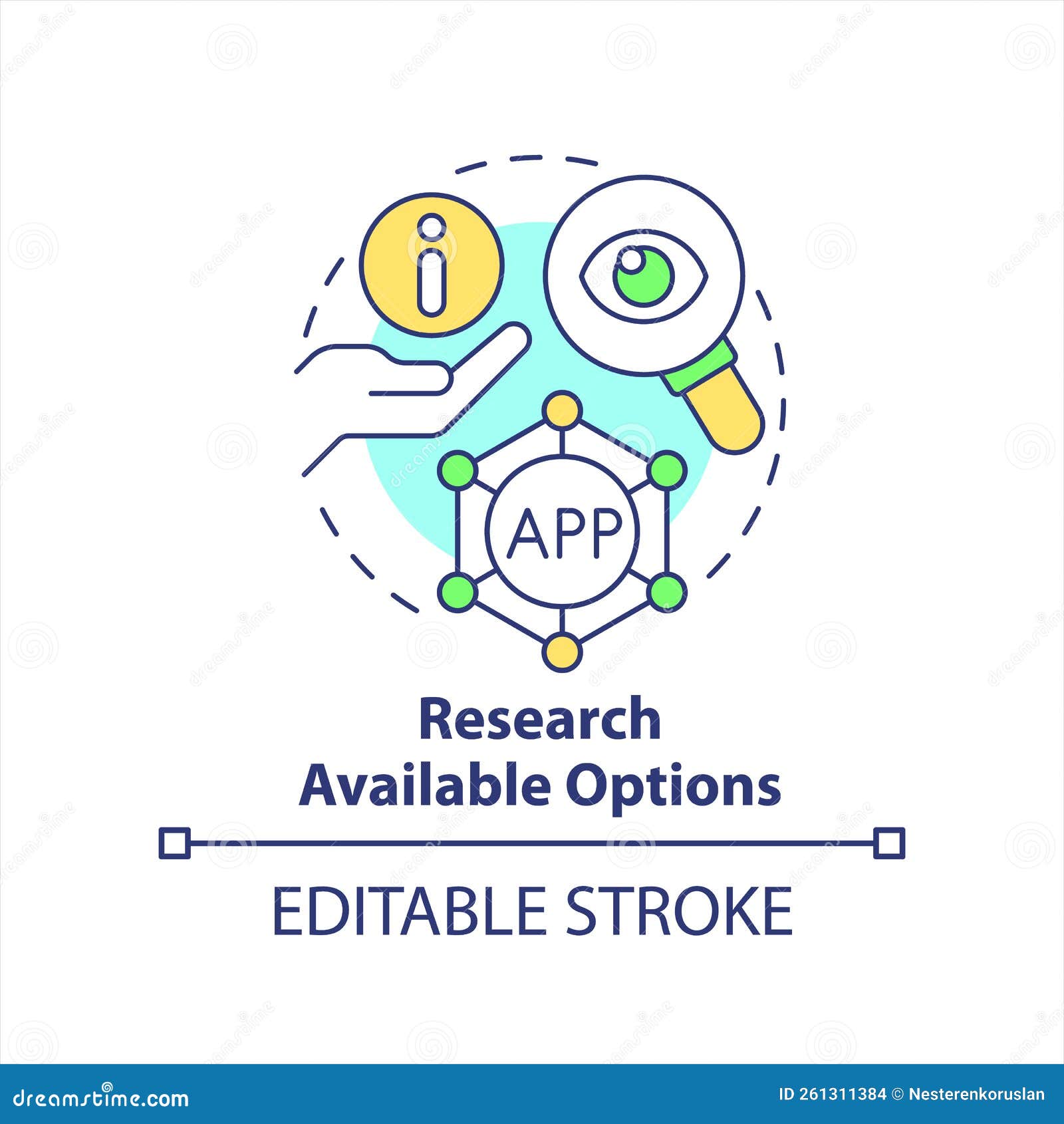 Research Available Options Concept Icon Stock Vector - Illustration of ...