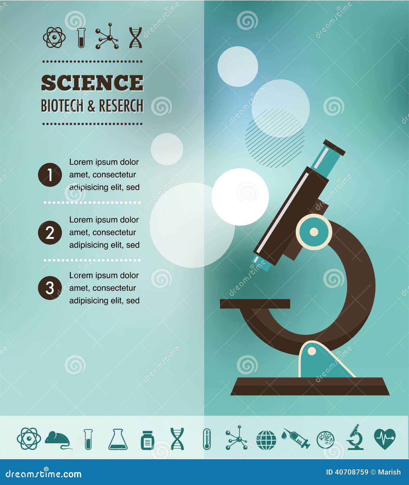 Research, Bio Technology and Science Infographic Stock Vector ...