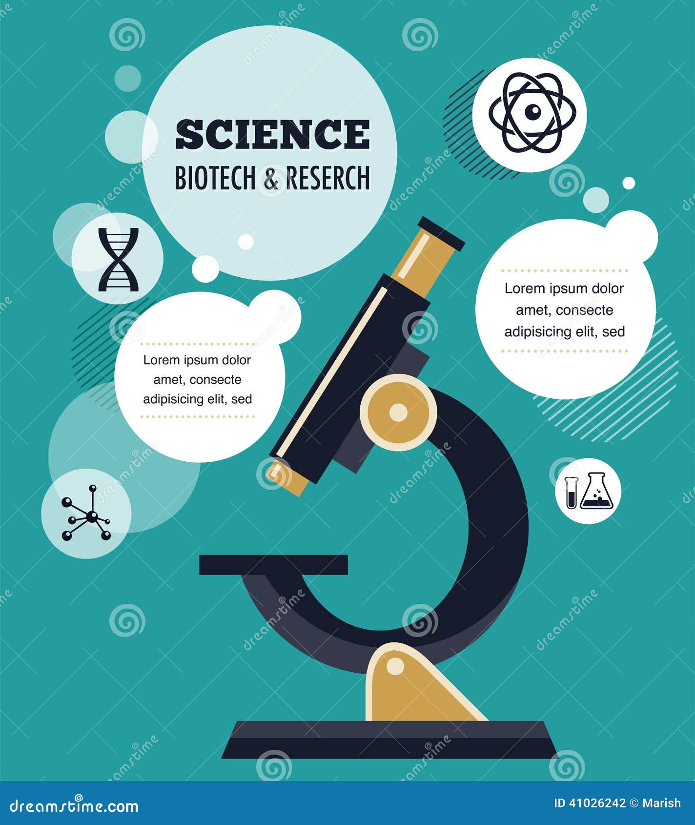 Research, Bio Technology and Science Infographic Stock Vector ...