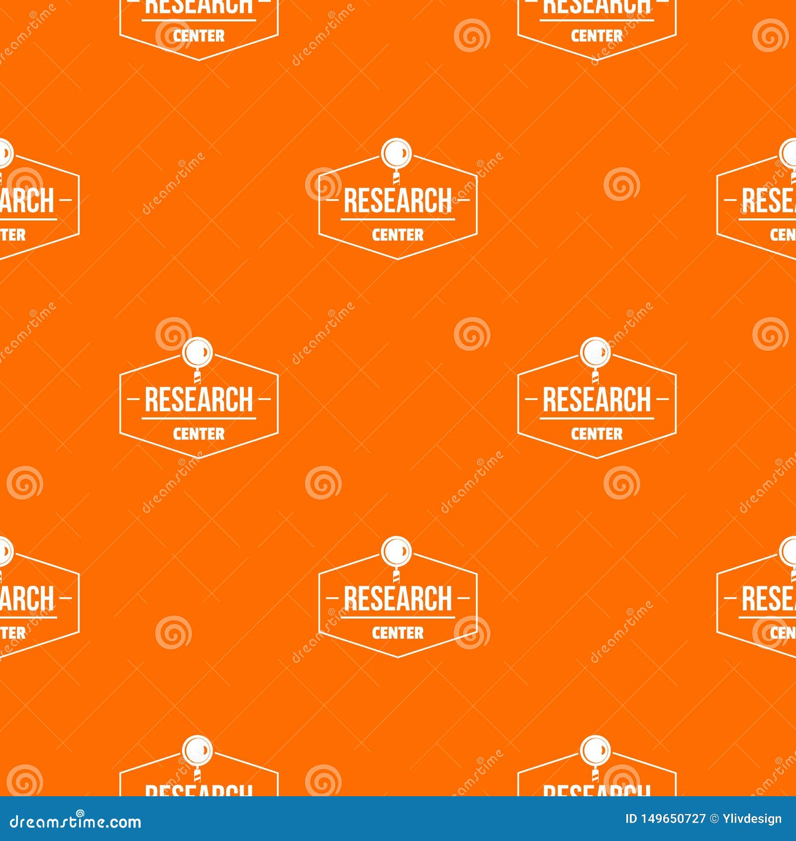 Research Center Pattern Vector Orange Stock Vector Illustration Of Experiment Atom 149650727