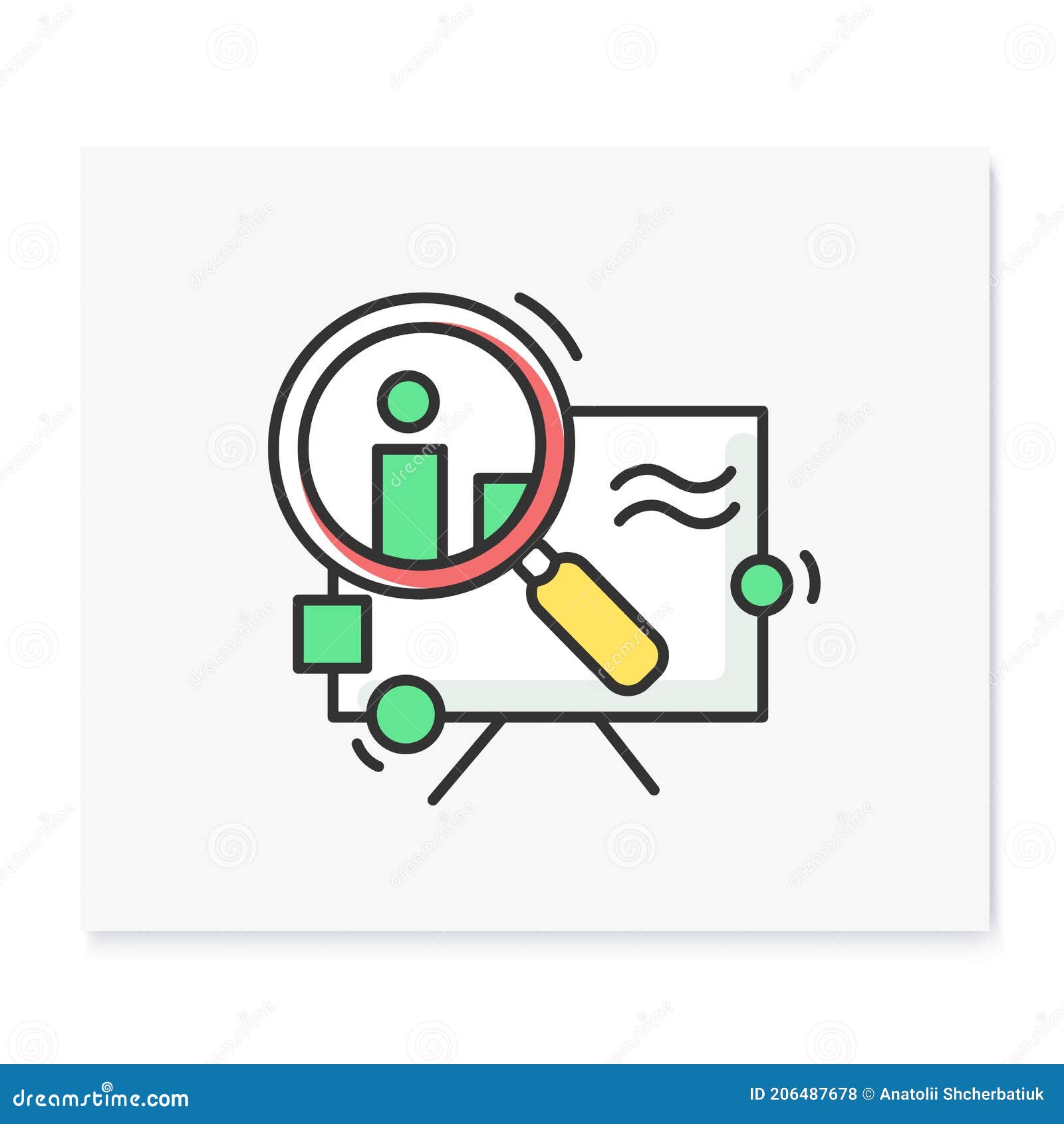 Research color icon stock illustration. Illustration of magnifier ...