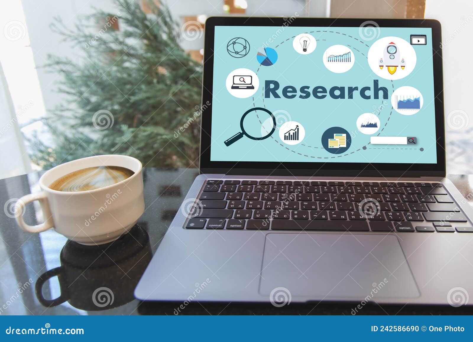 Research Concept Business People Documents with Analytics Data Stock ...