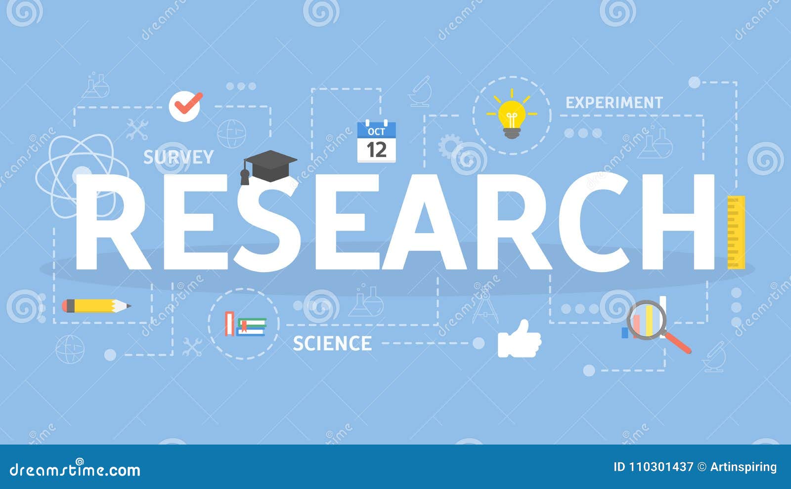 Research Concept Illustration. Stock Vector - Illustration of business ...