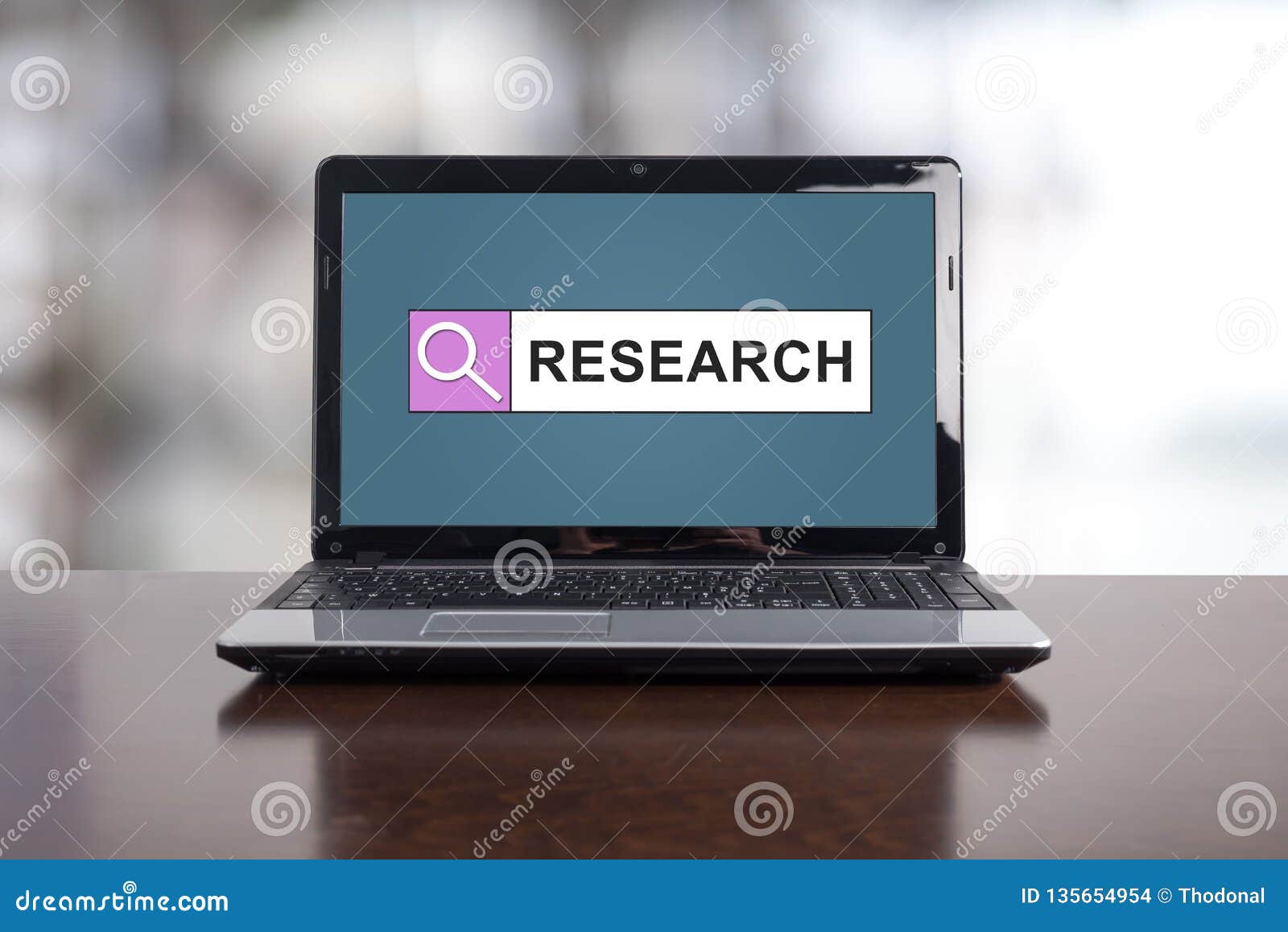 Research Concept on a Laptop Stock Photo - Image of analysis, science ...