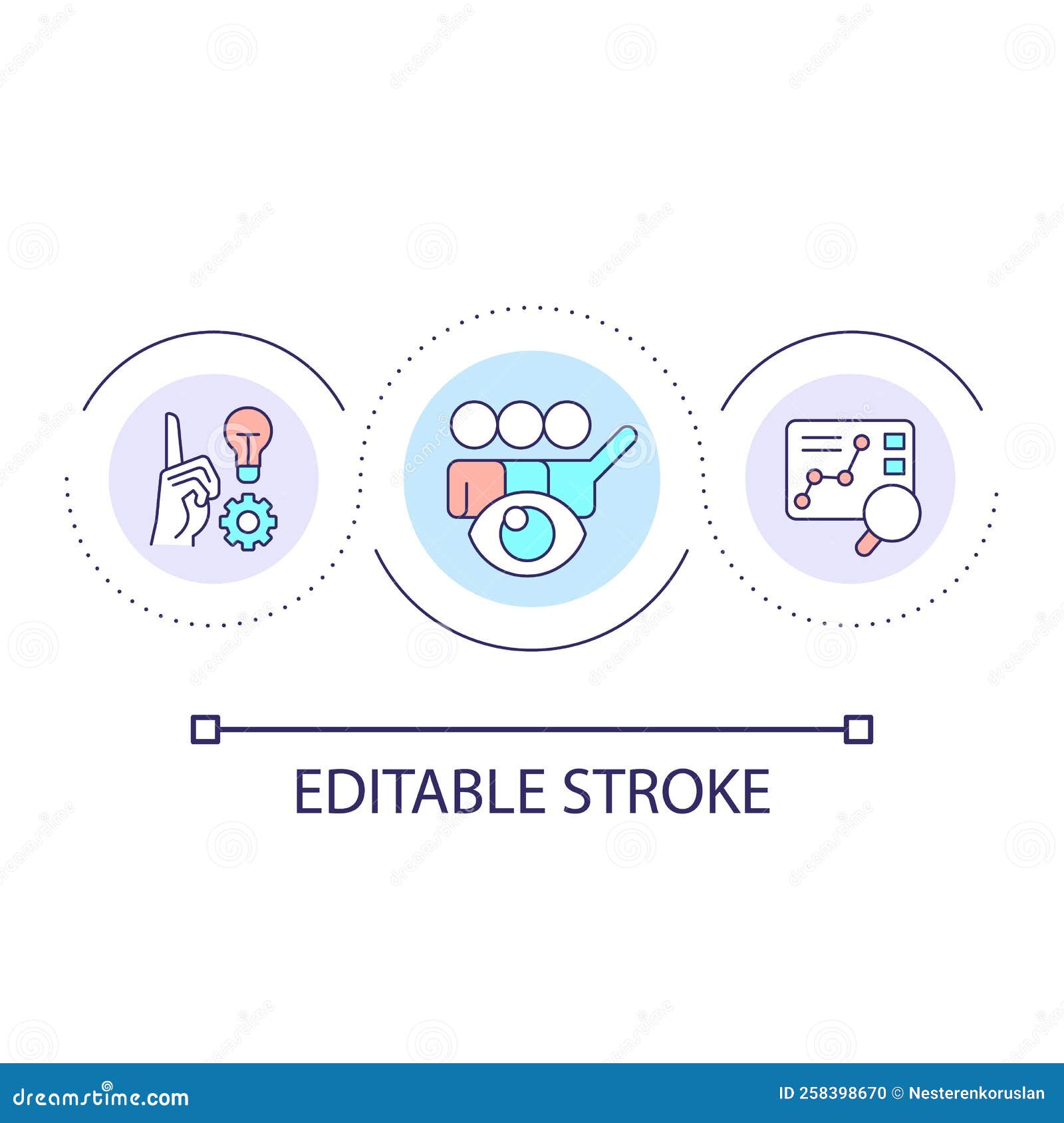 Research Conclusion Loop Concept Icon Vector Illustration ...
