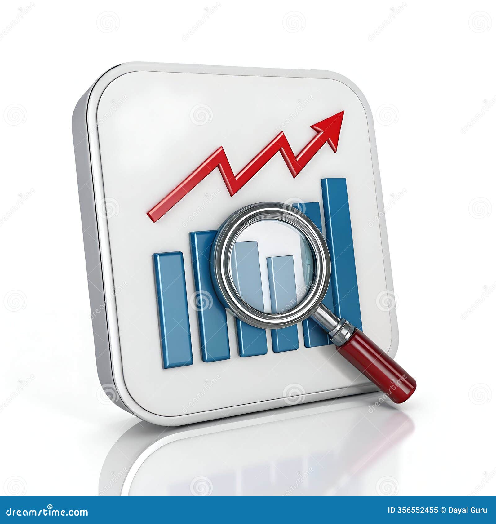 Research Data Analysis 3D Icon, Data Analytics Symbol Isolated on White ...