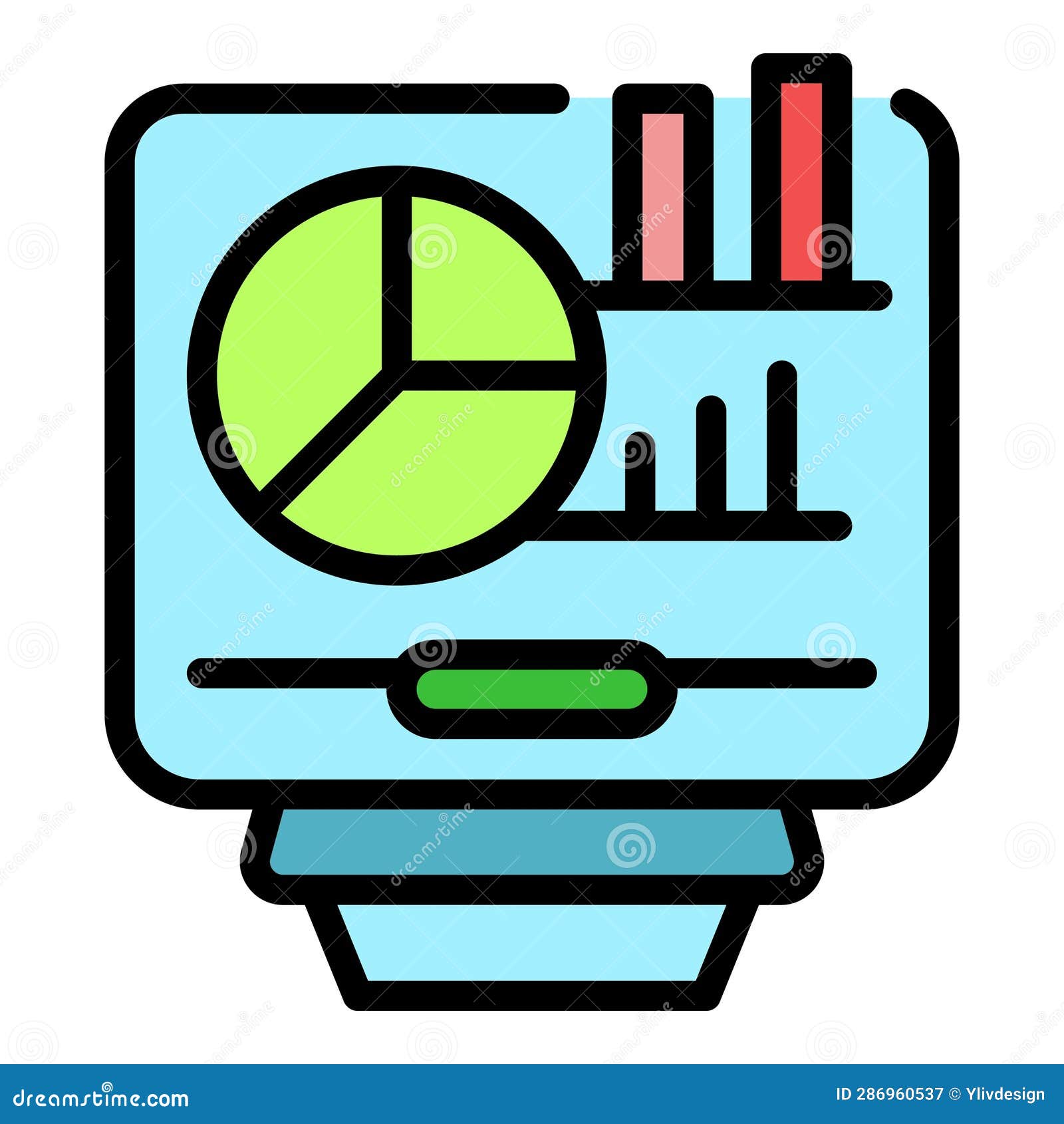 Research Data Icon Vector Flat Stock Illustration - Illustration of ...