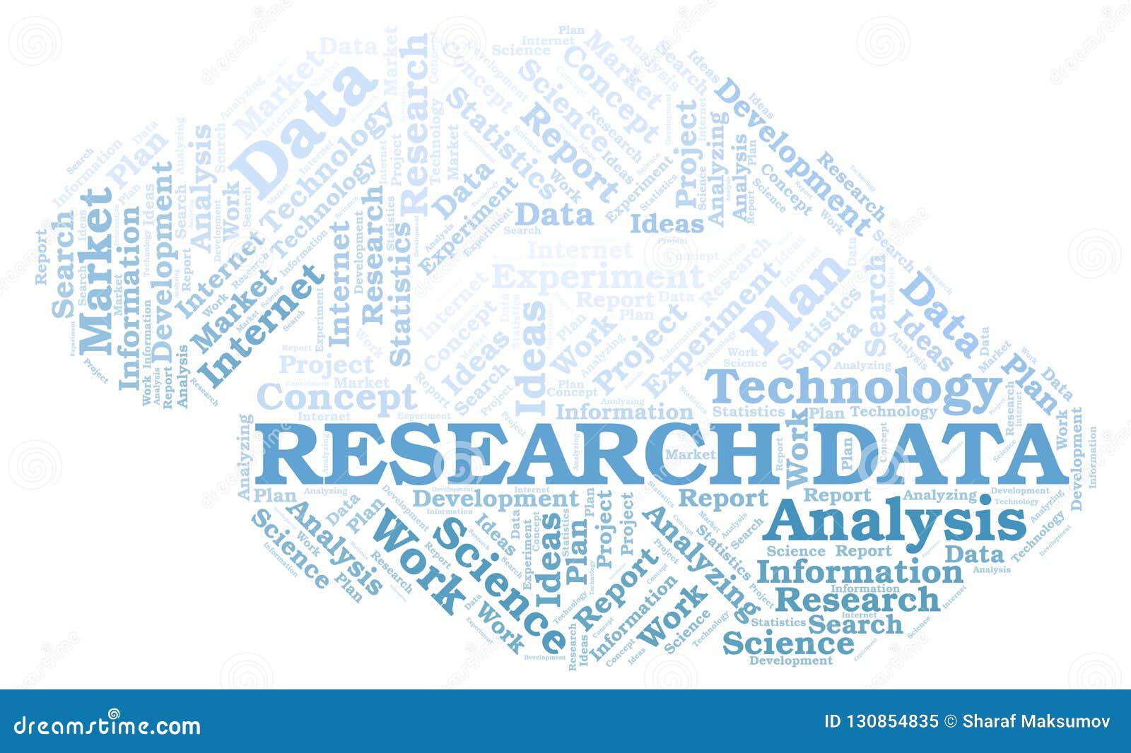 Research Data word cloud. stock illustration. Illustration of ...