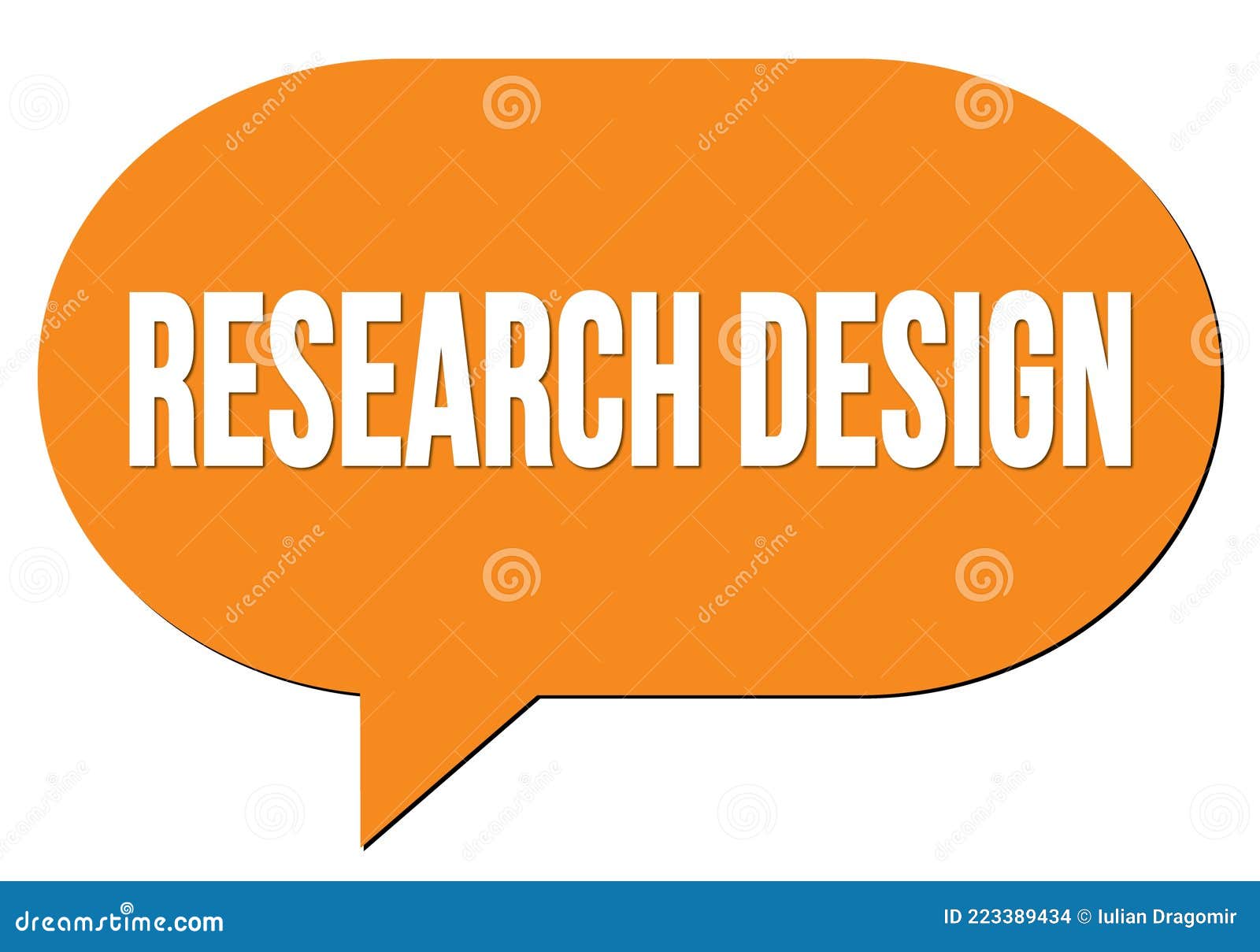 RESEARCH DESIGN Text Written in an Orange Speech Bubble Stock ...