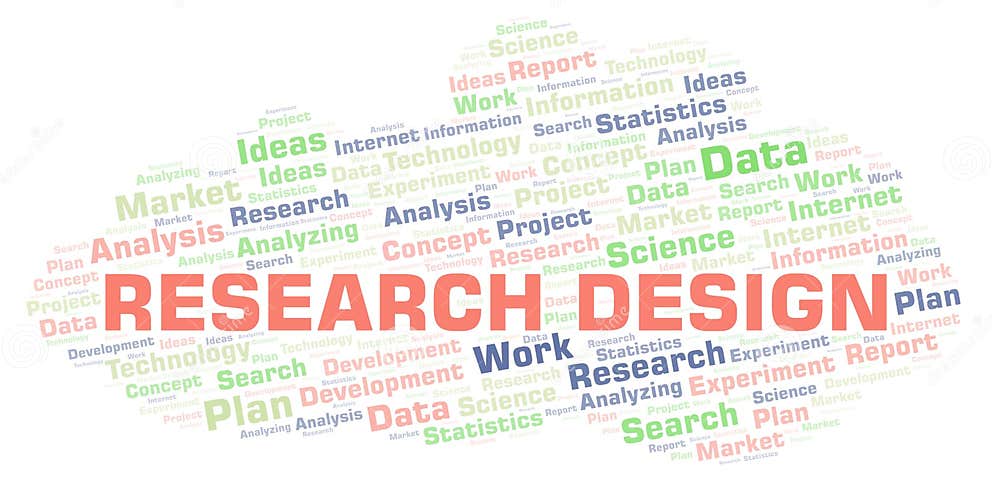 Research Design word cloud stock illustration. Illustration of research ...