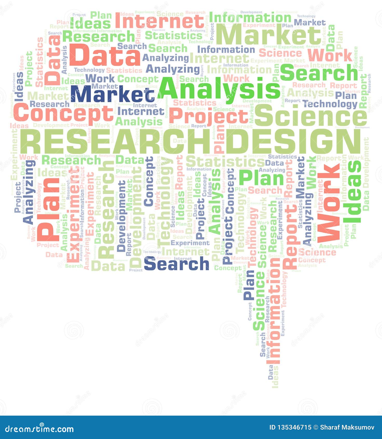 Research Design word cloud stock illustration. Illustration of word ...