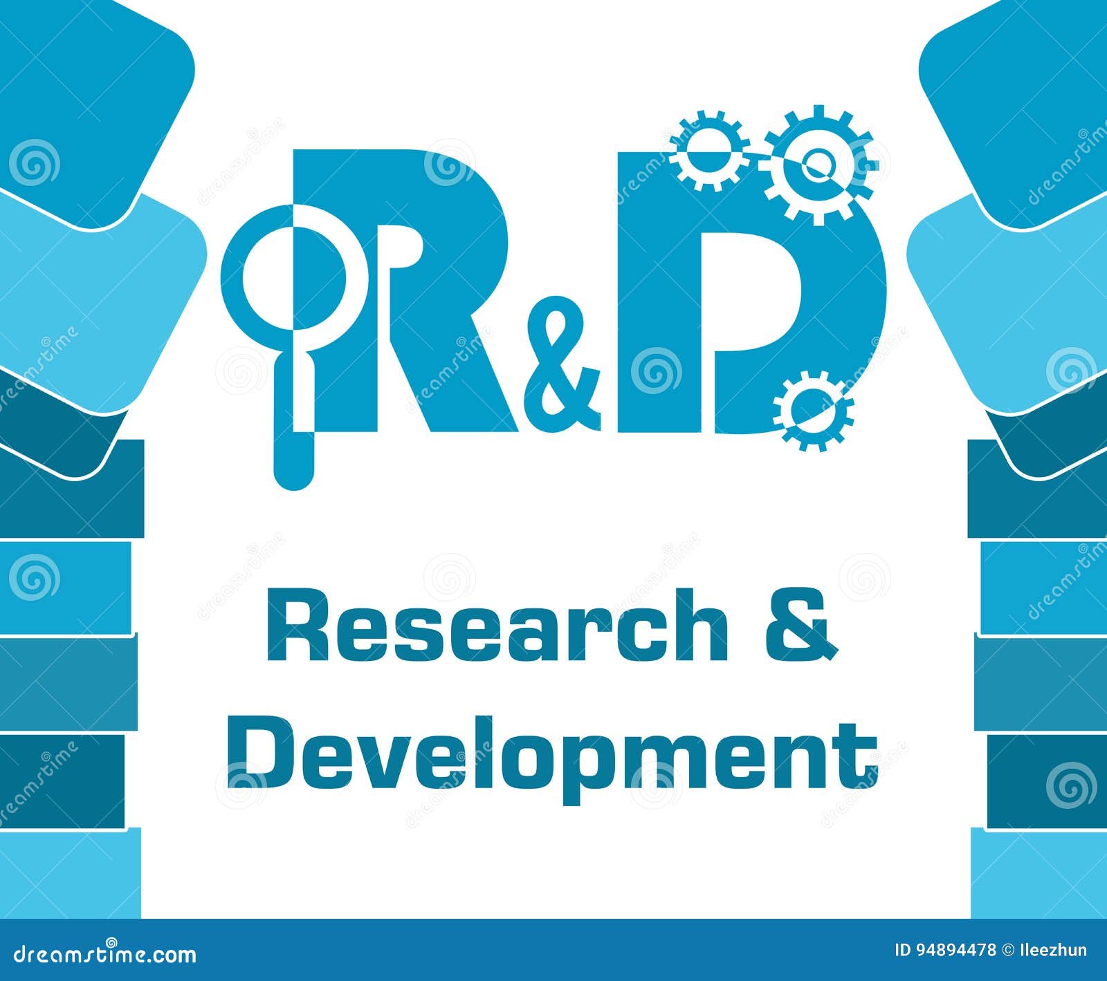 Research and Development Blue Abstract Shapes Square Stock Illustration ...