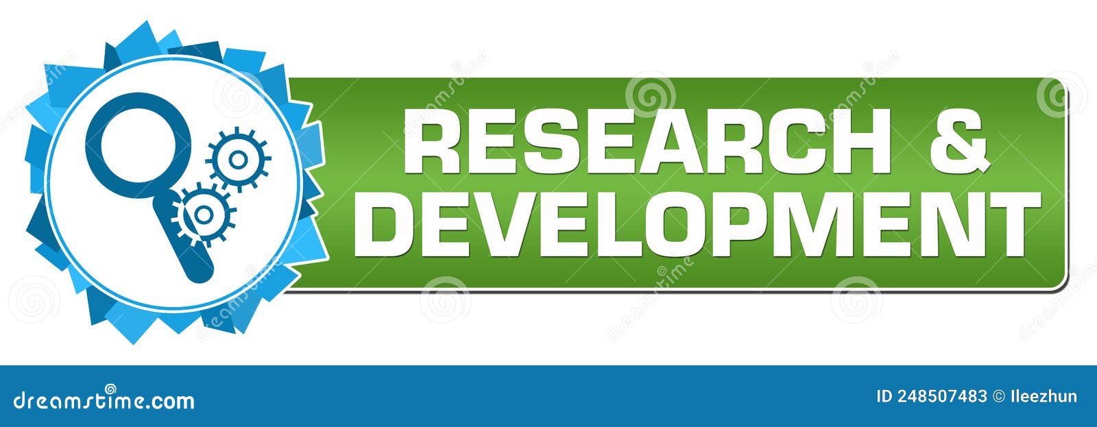 Research and Development Blue Green Random Shapes Circle Bar Stock ...