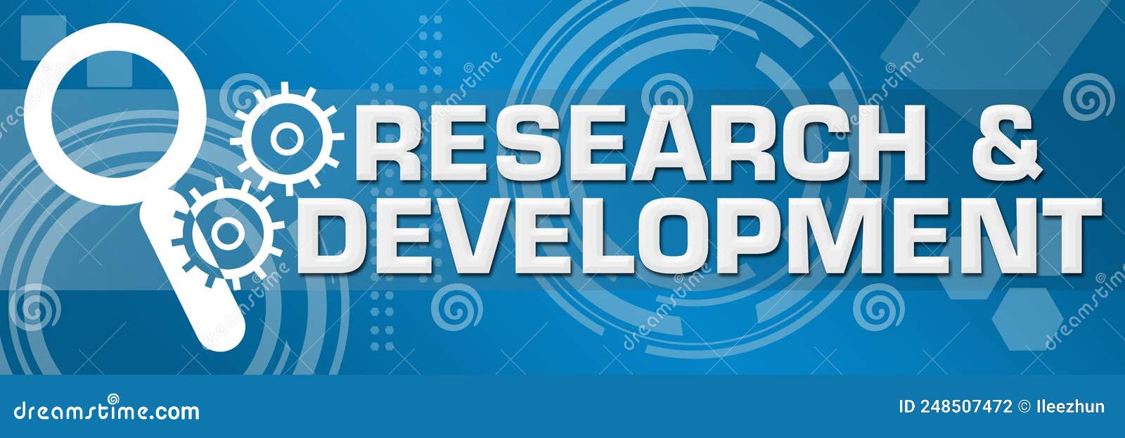 Research and Development Blue Technology Background Stock Illustration ...